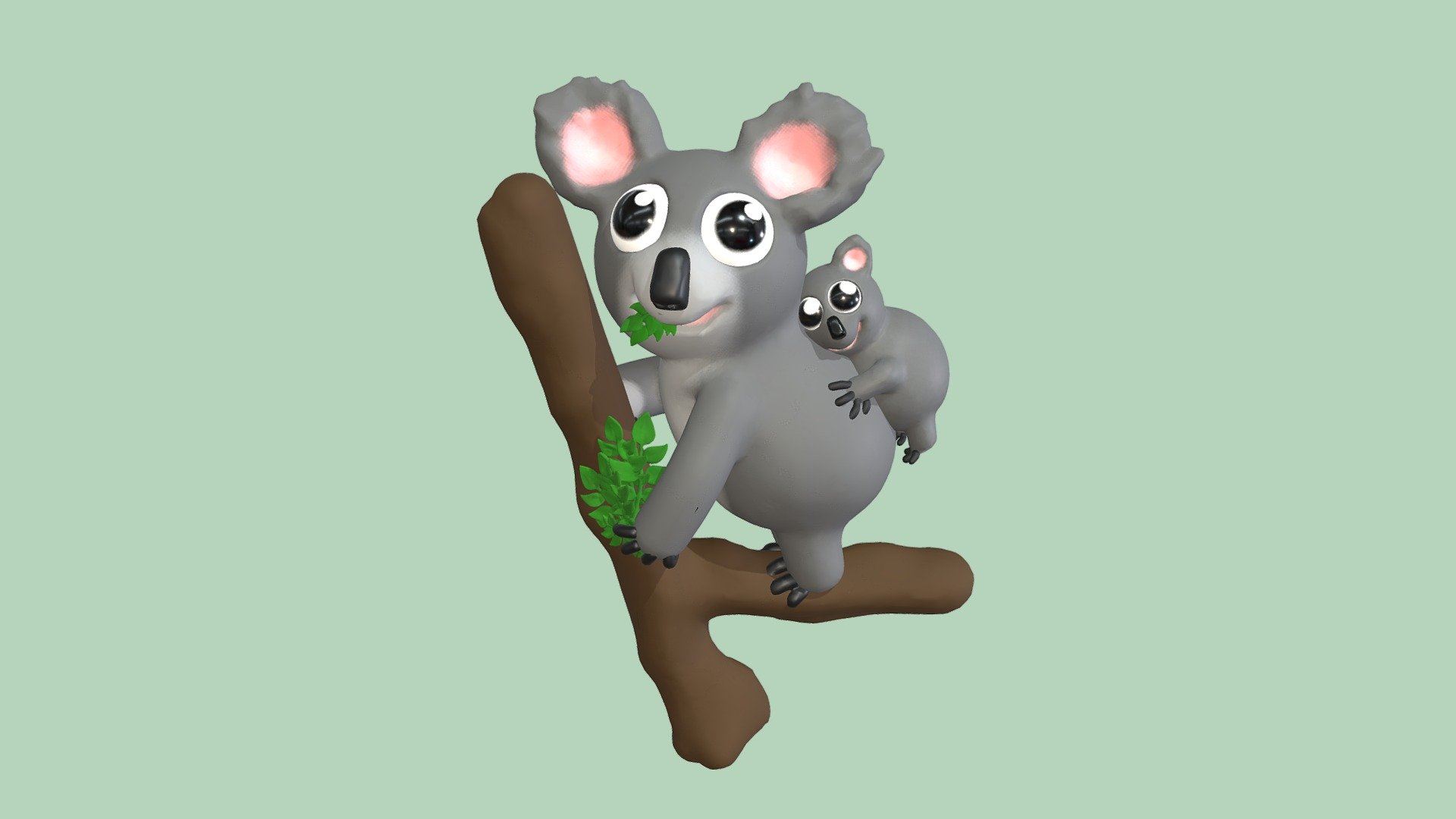 Koalas - Download Free 3D model by Gilloute [1dd1eca] - Sketchfab