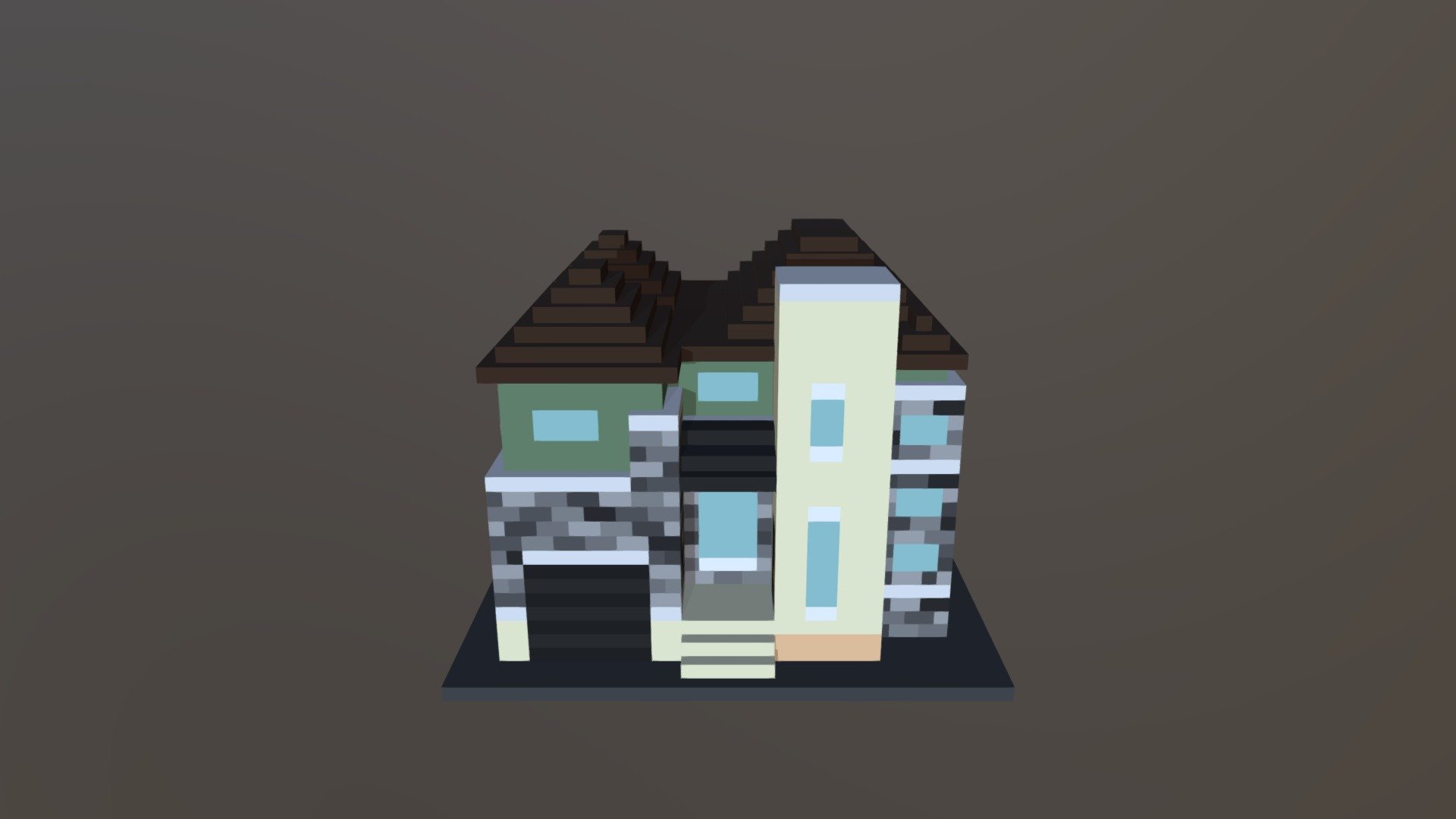 Voxel Modern House - 3D model by Merlin535 [1dd3219] - Sketchfab