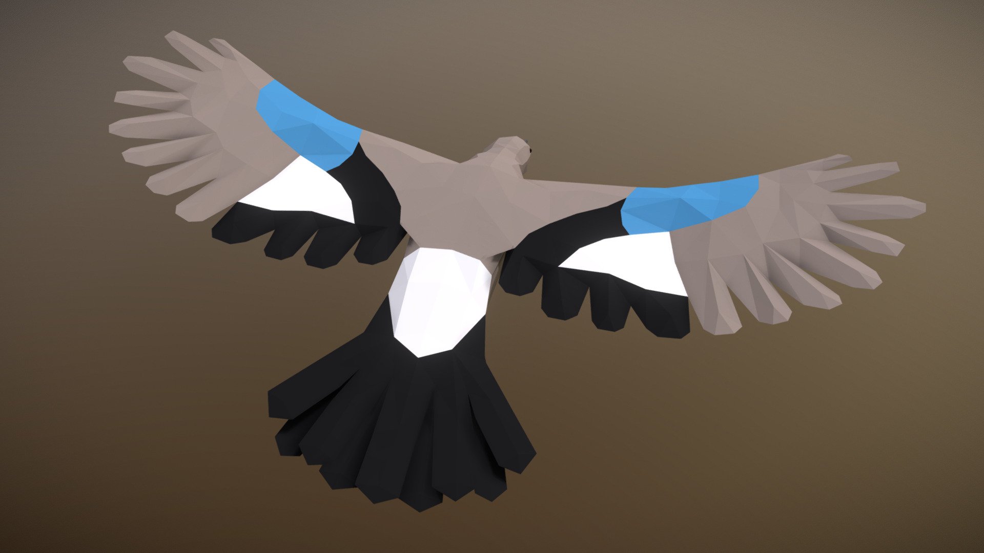 Low Poly Bird: Eurasian Jay - 3D model by PULSAR BYTES (@pulsarbytes ...