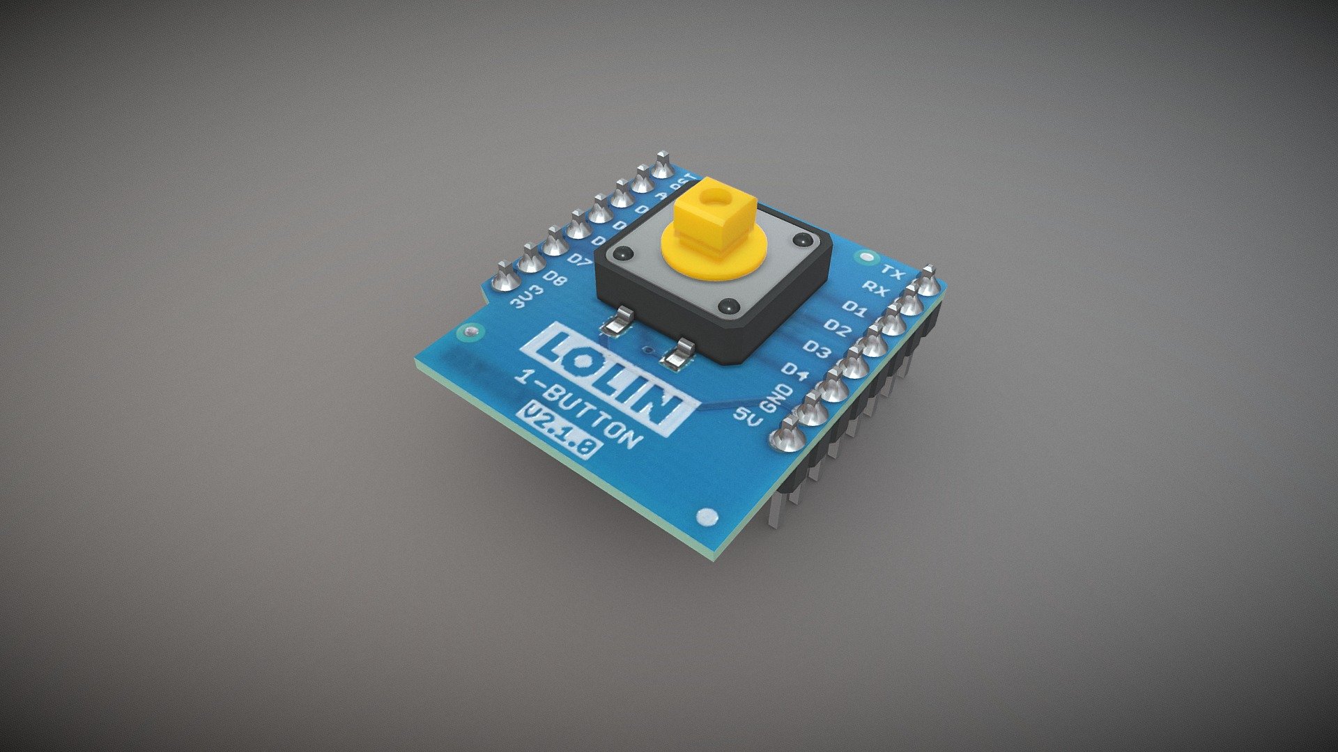 Button Shield | Wemos D1 Mini - 3D model by Stichting Consortium ...