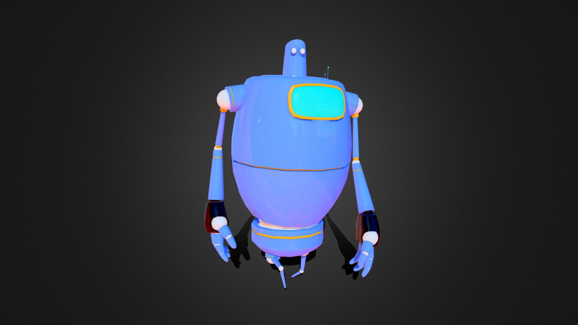 Blue Robot Walk Cycle - 3D model by Ryley Burnett (@ryleyburnett ...