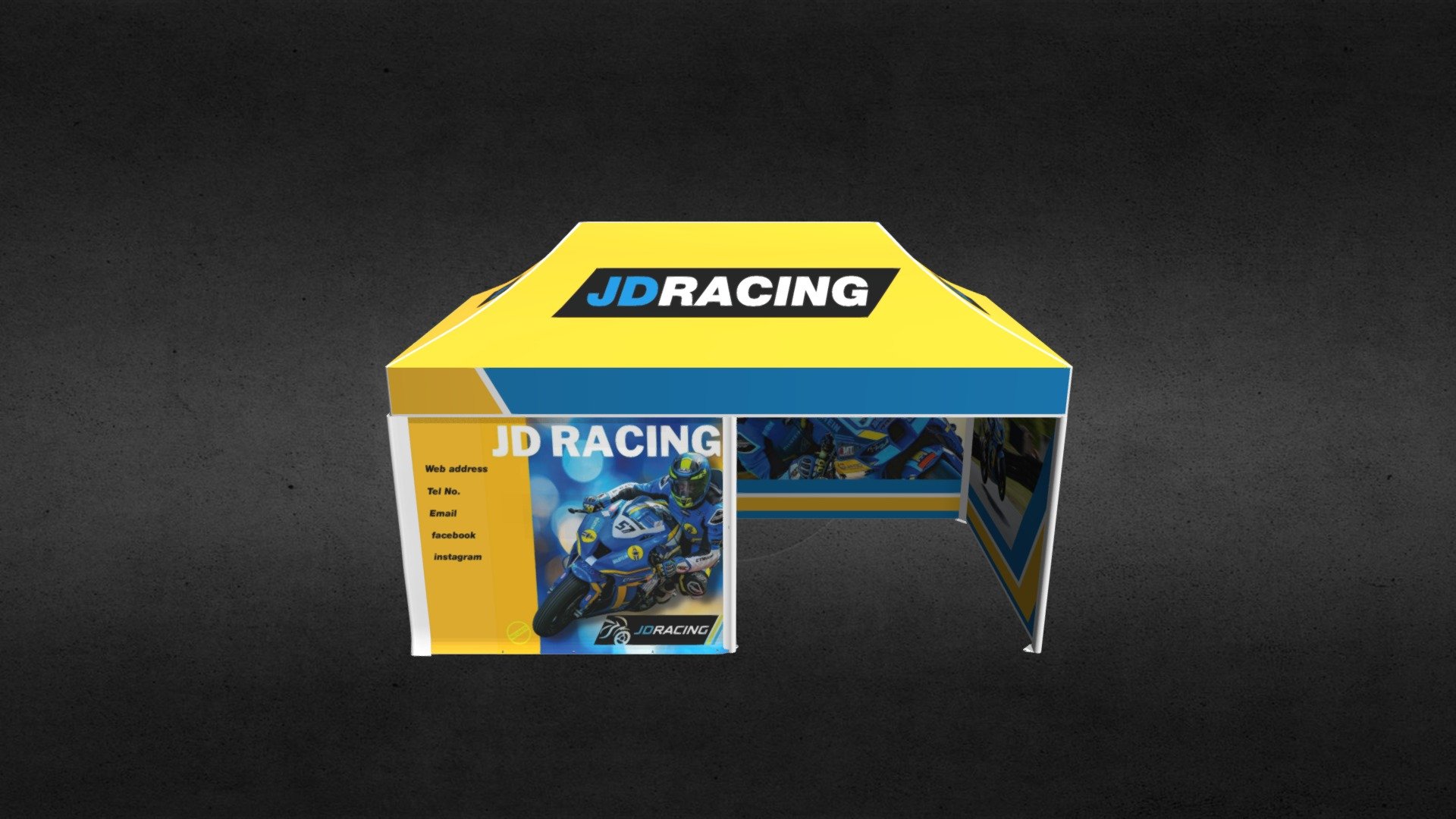 3x6 Premium Marquee - JD Racing - 3D model by BeeNoticed [1dde010 ...