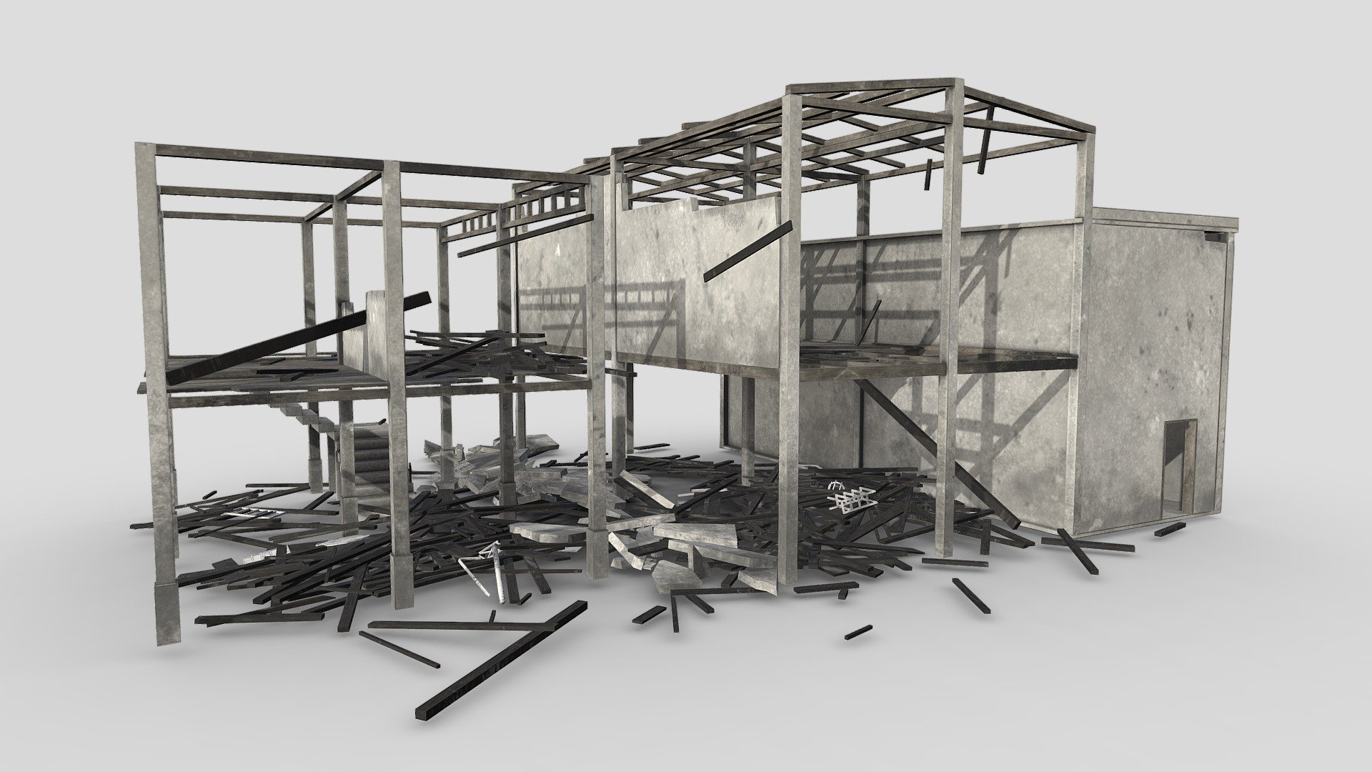 Burnt House - Buy Royalty Free 3D model by Sengchor [1dde2fd ...