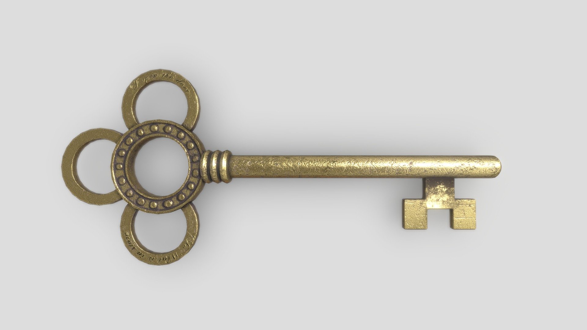 Ornate Brass Key - Download Free 3D model by Saandy [1ddfbf6] - Sketchfab