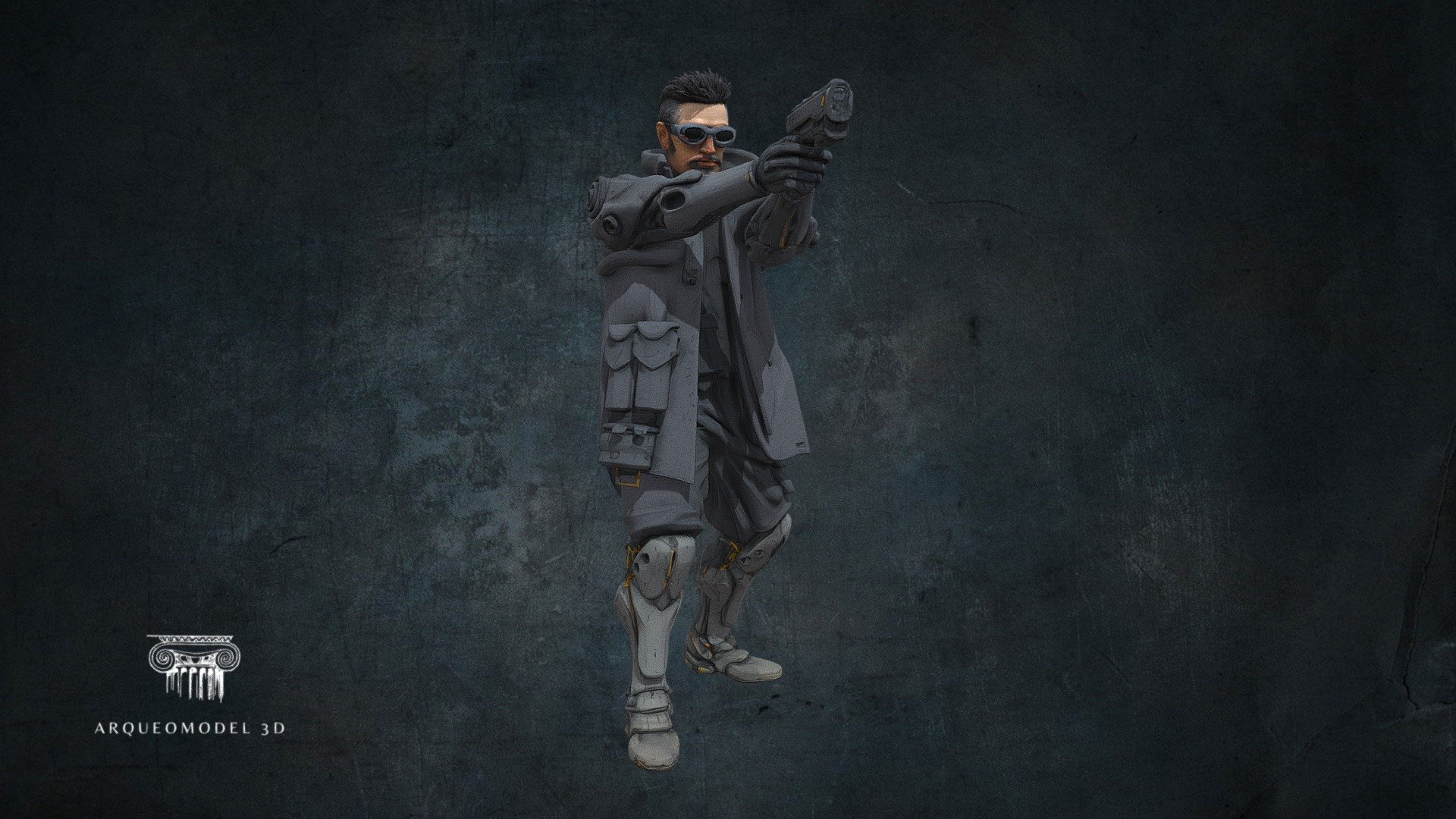 Cyberpunk male detective | 3D Printable - 3D model by Arqueomodel3D ...