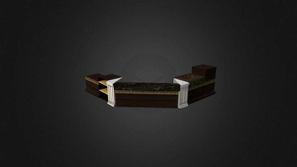 Library front desk - 3D model by miriteval [1de3e94] - Sketchfab