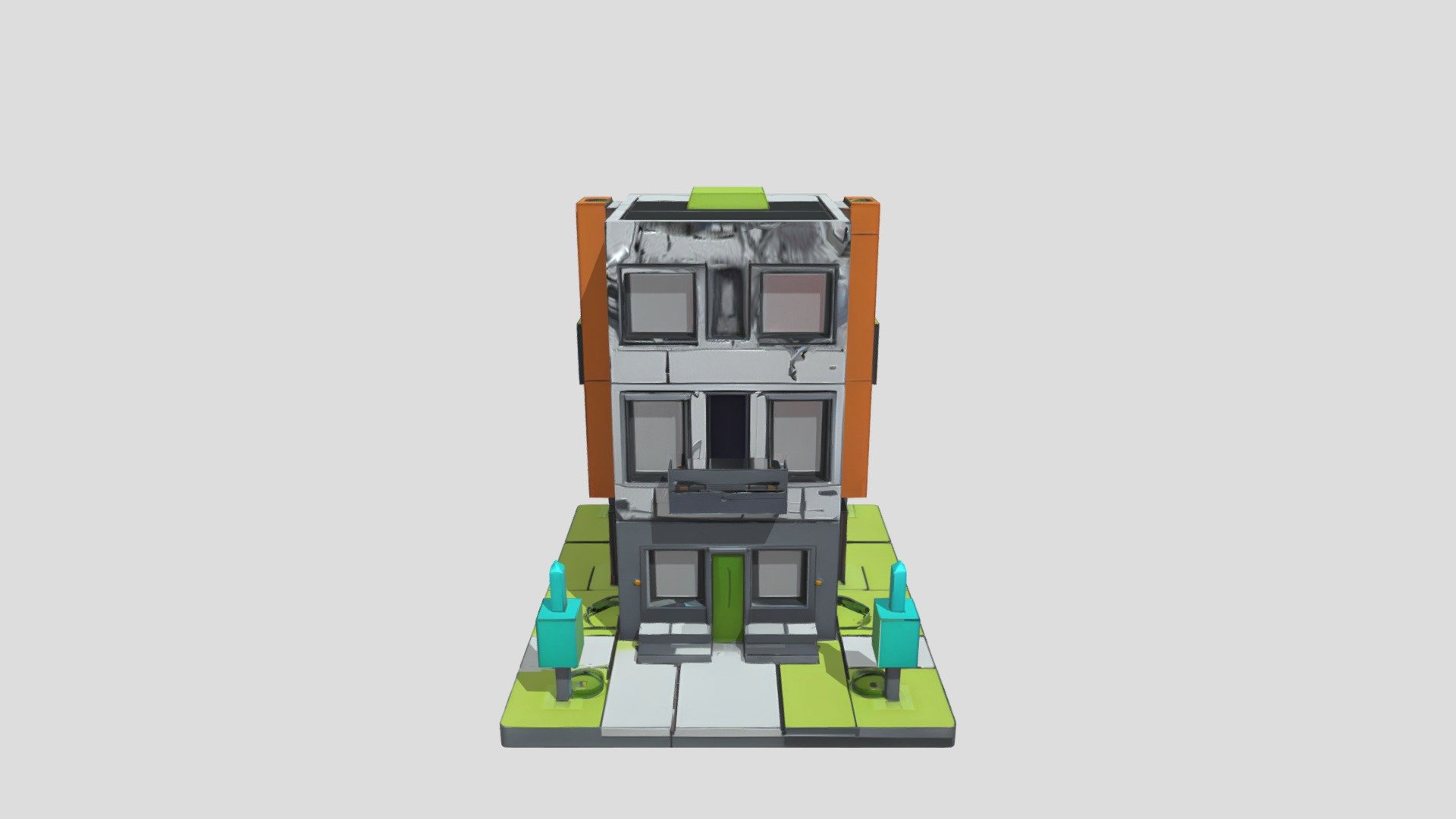 cartoon-style modern house - Download Free 3D model by klrxyz [1de44d3 ...