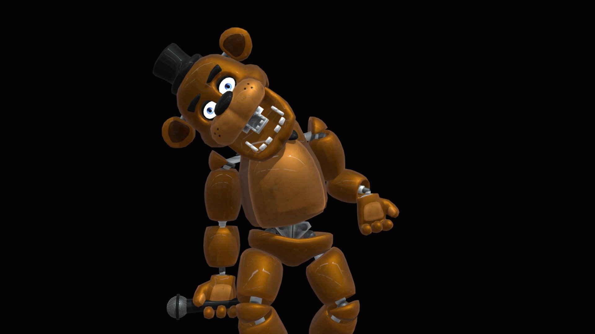 Freddy with Golden Freddy Animations (FNaF AR) - Download Free 3D model ...