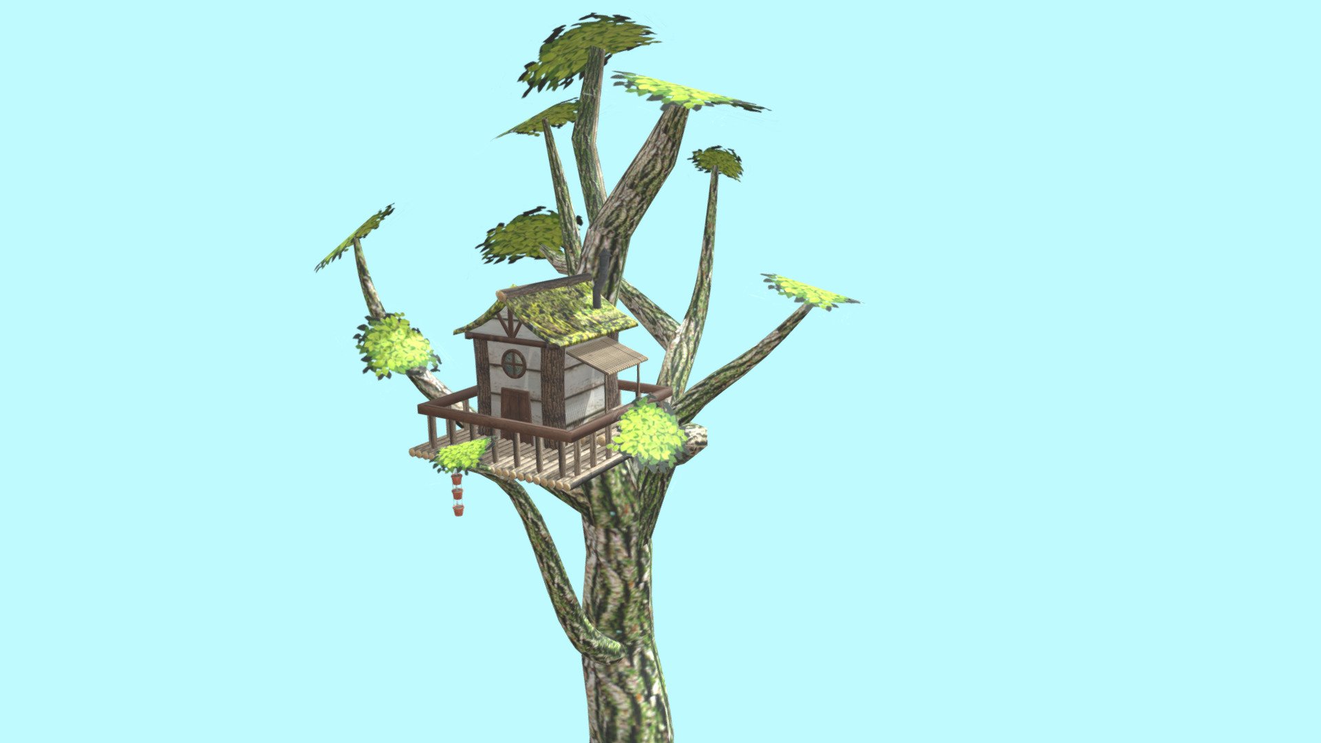 treehouse - 3D model by skyblue69 [1de4bde] - Sketchfab