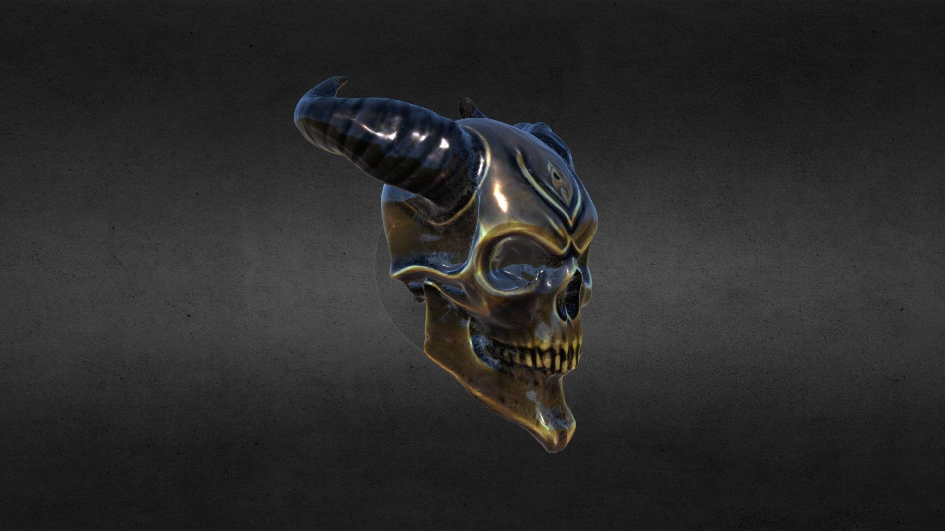 metal demon skull horned - Download Free 3D model by vicente betoret ...