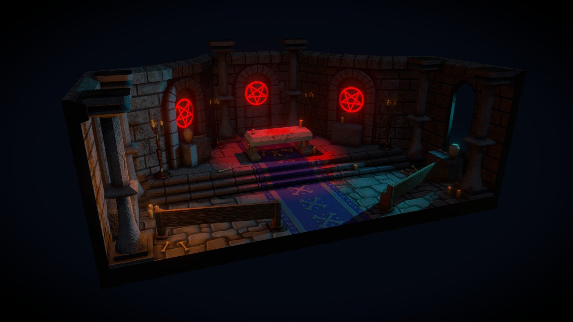 Sacrificial Altar in Crypt - 3D model by ArchieMoffat [1de72f0] - Sketchfab