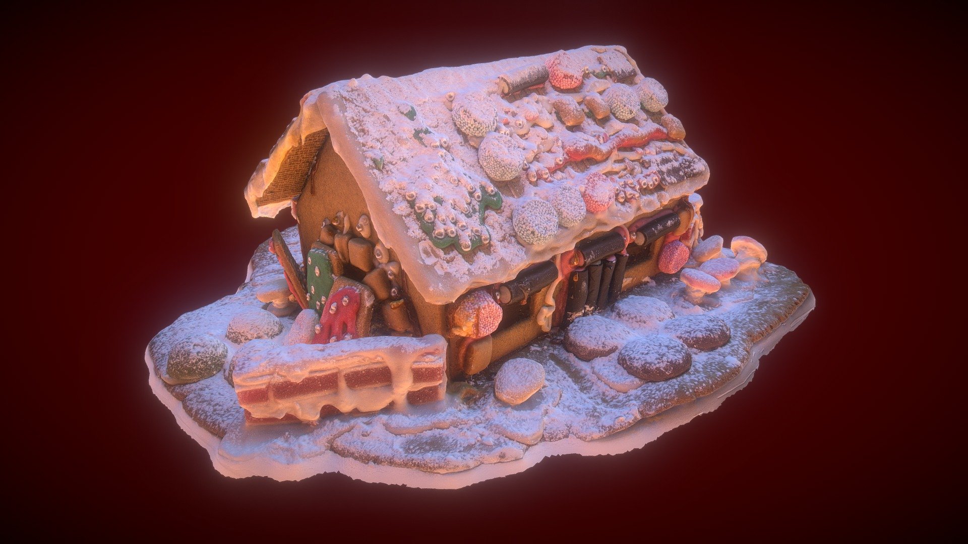 Gingerbread House - 3D model by trantako [1deda22] - Sketchfab