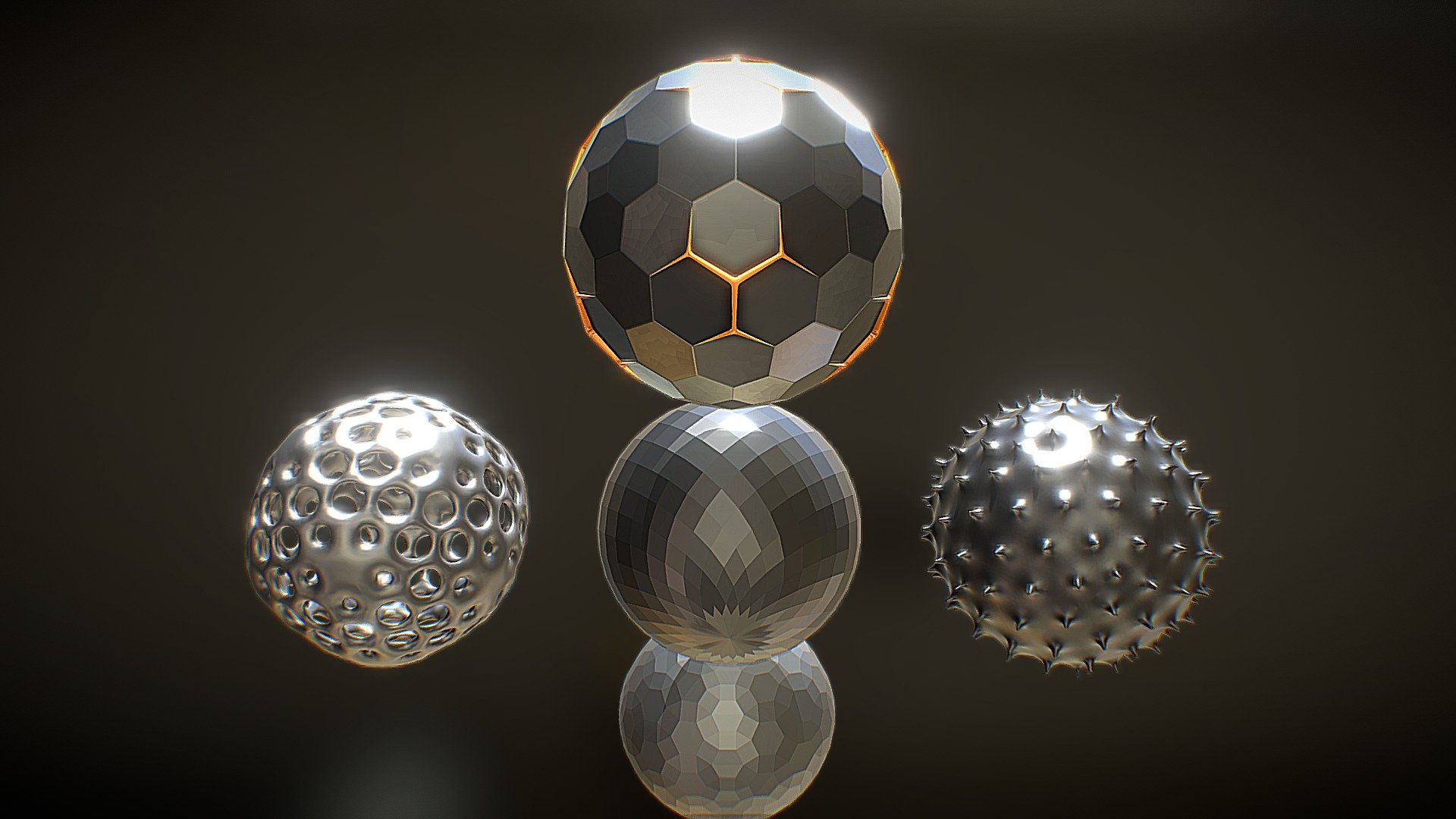 Abstract Spherical Objects - Five 3D Models - Buy Royalty Free 3D model ...