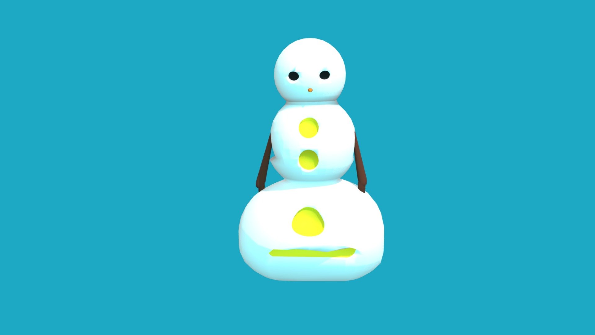 Snow man - Download Free 3D model by Earthh.Warut [1df32f4] - Sketchfab
