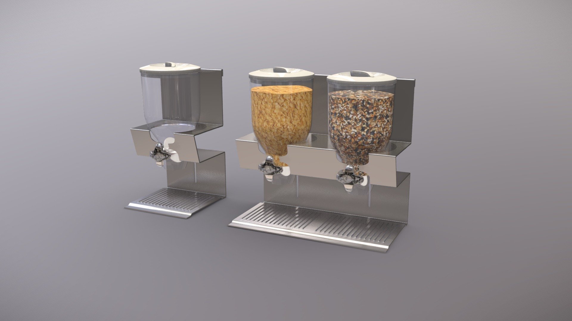 Dry Food Dispensers Line / KIT - Download Free 3D model by ...