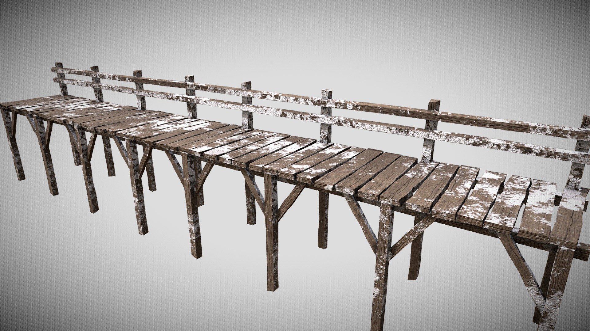 Snowy bridge - Download Free 3D model by NoodlePoodle (@NoodePoodle ...