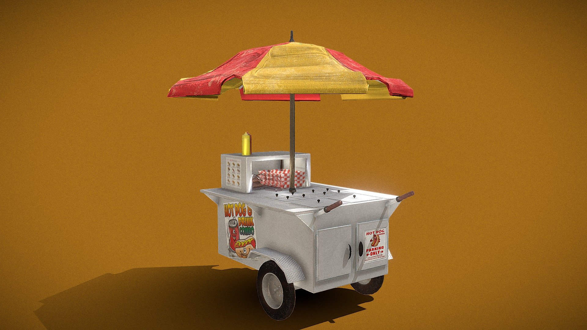 Hotdog Cart - 3D model by Michael Belo (@Undrwtrzmb) [1dfb30c] - Sketchfab