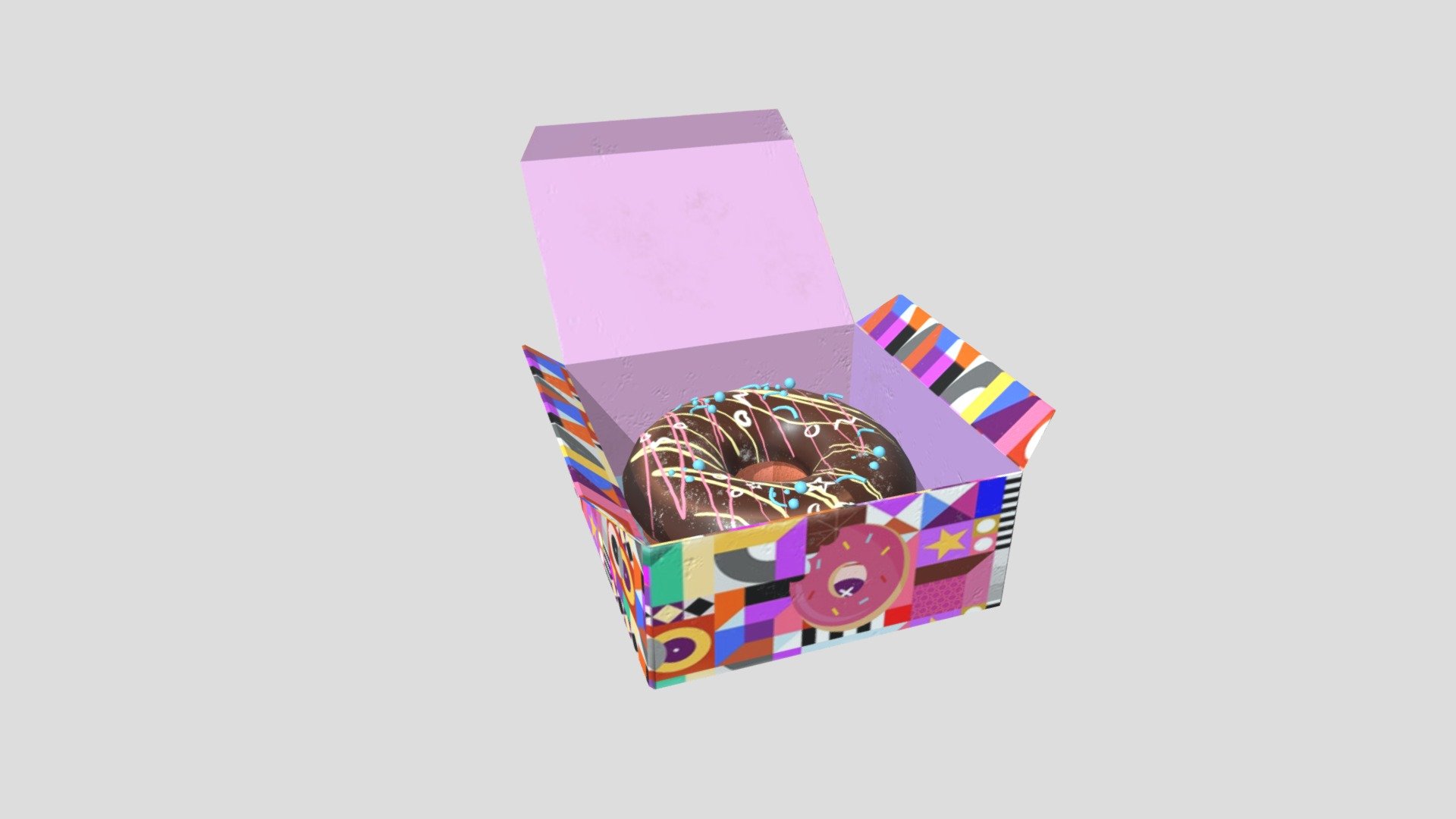 Realistic Donut in a box - Download Free 3D model by Naoth ...
