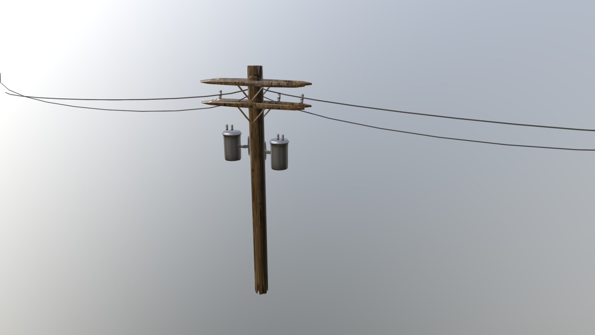 Telephone pole - 3D model by Samantha Hébert (@samhebert) [1dfd90b ...