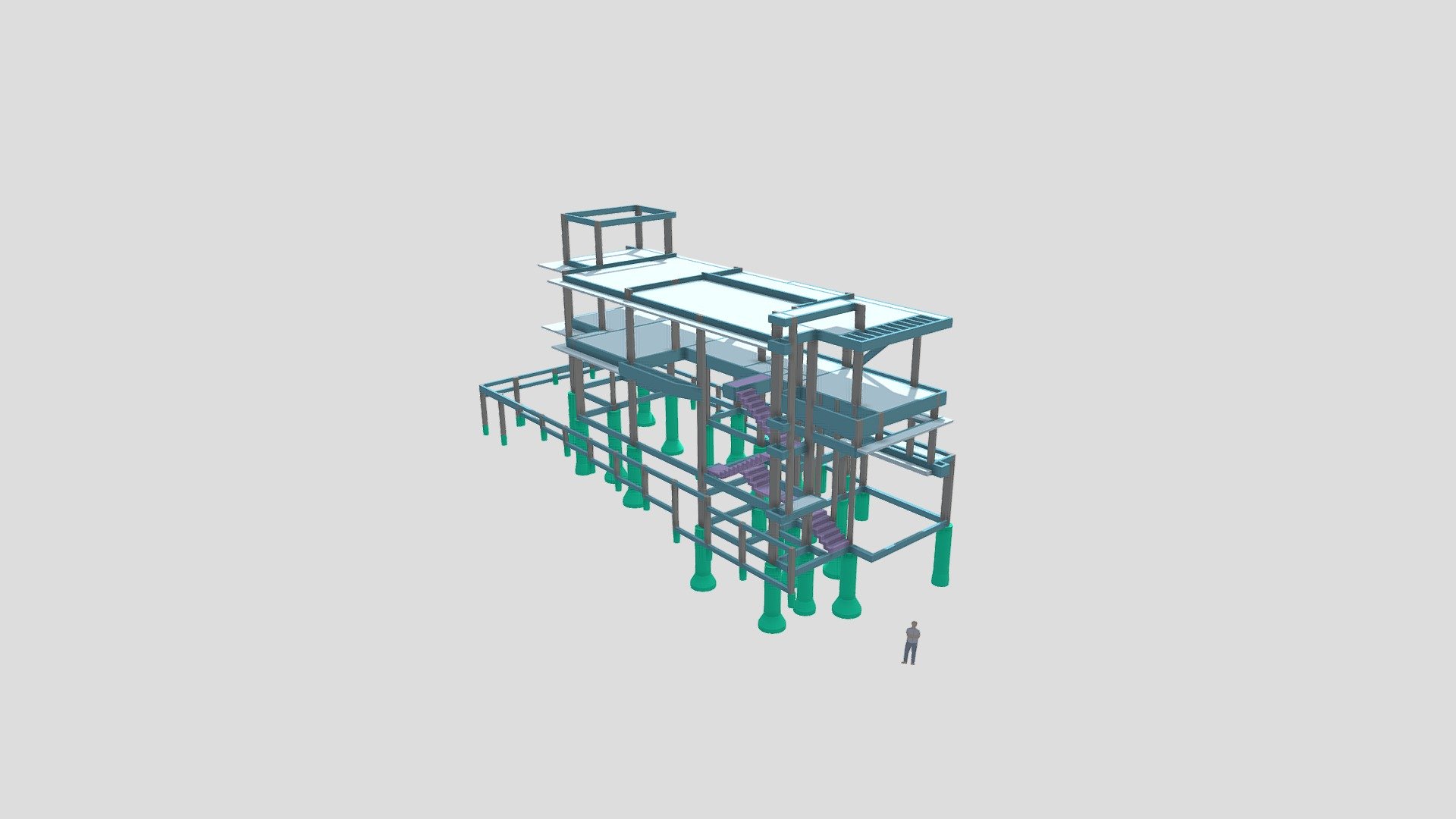Modelo 3D - Estrutural - Casa Leandro Alves Lima - 3D model by DN ...