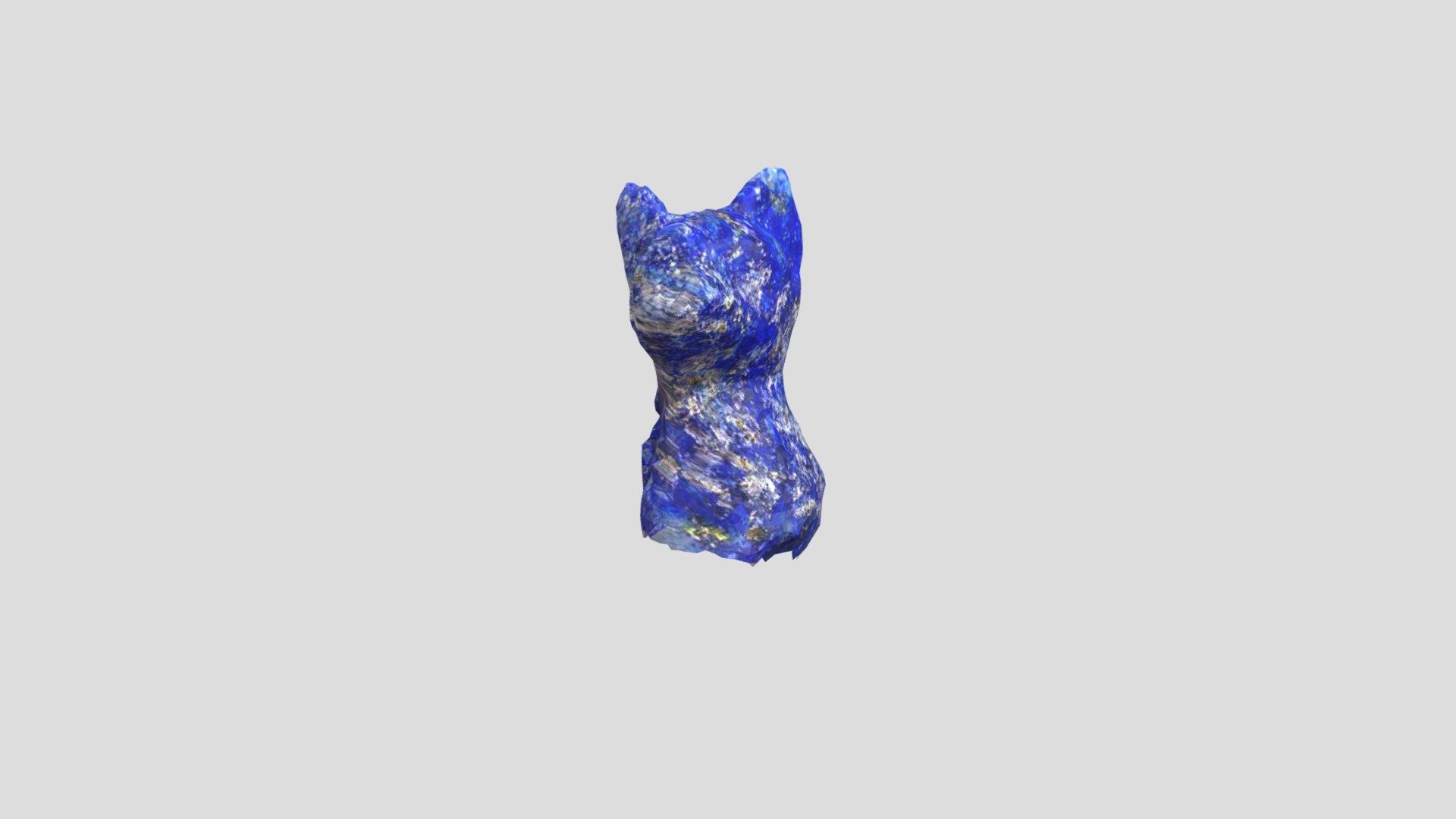 Da 3D Zephyr: Testa di gatto in lapislazzuli. - 3D model by Grazia ...