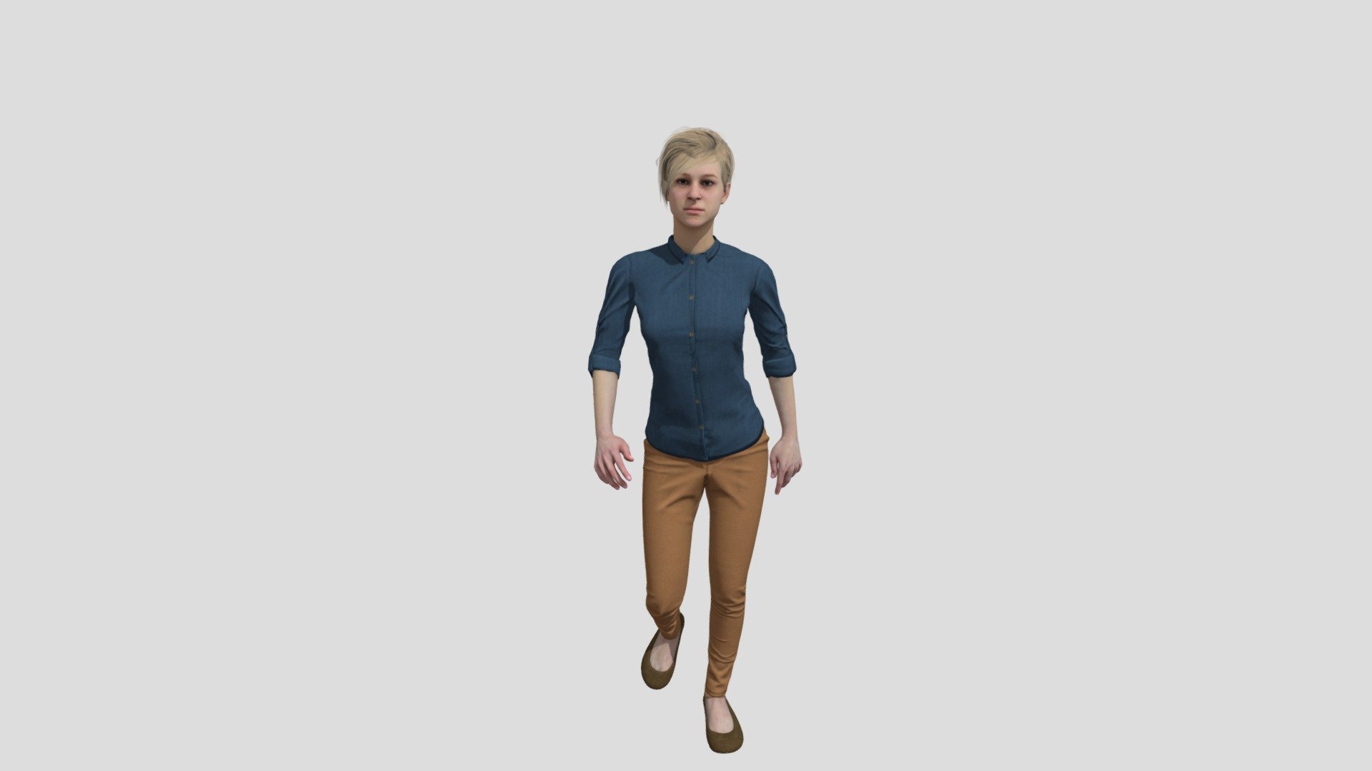 Girl Walking - Download Free 3D model by myzatulsarah [1e045f1] - Sketchfab