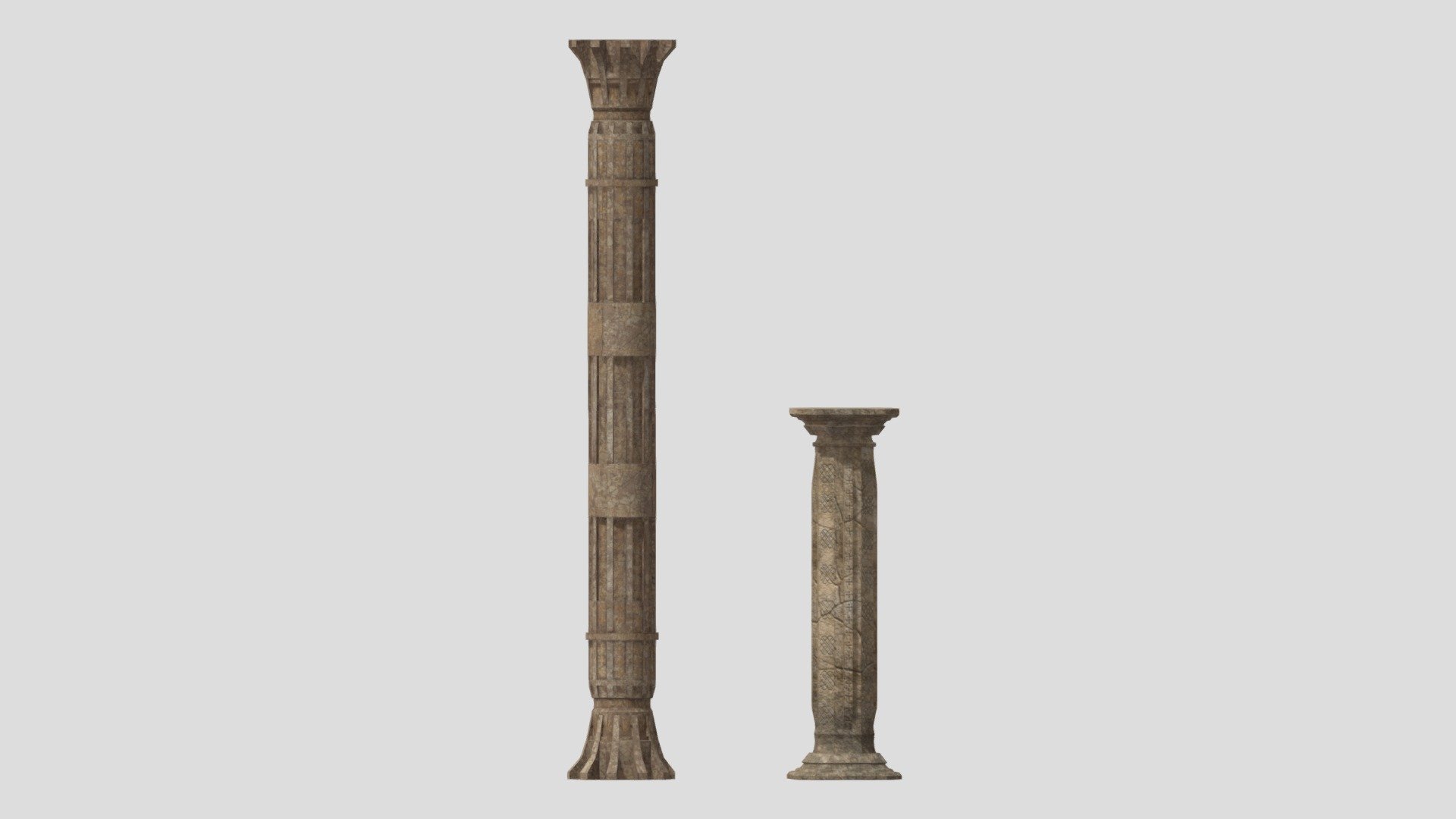 P1 Structure columns Model with textures - Download Free 3D model by ...