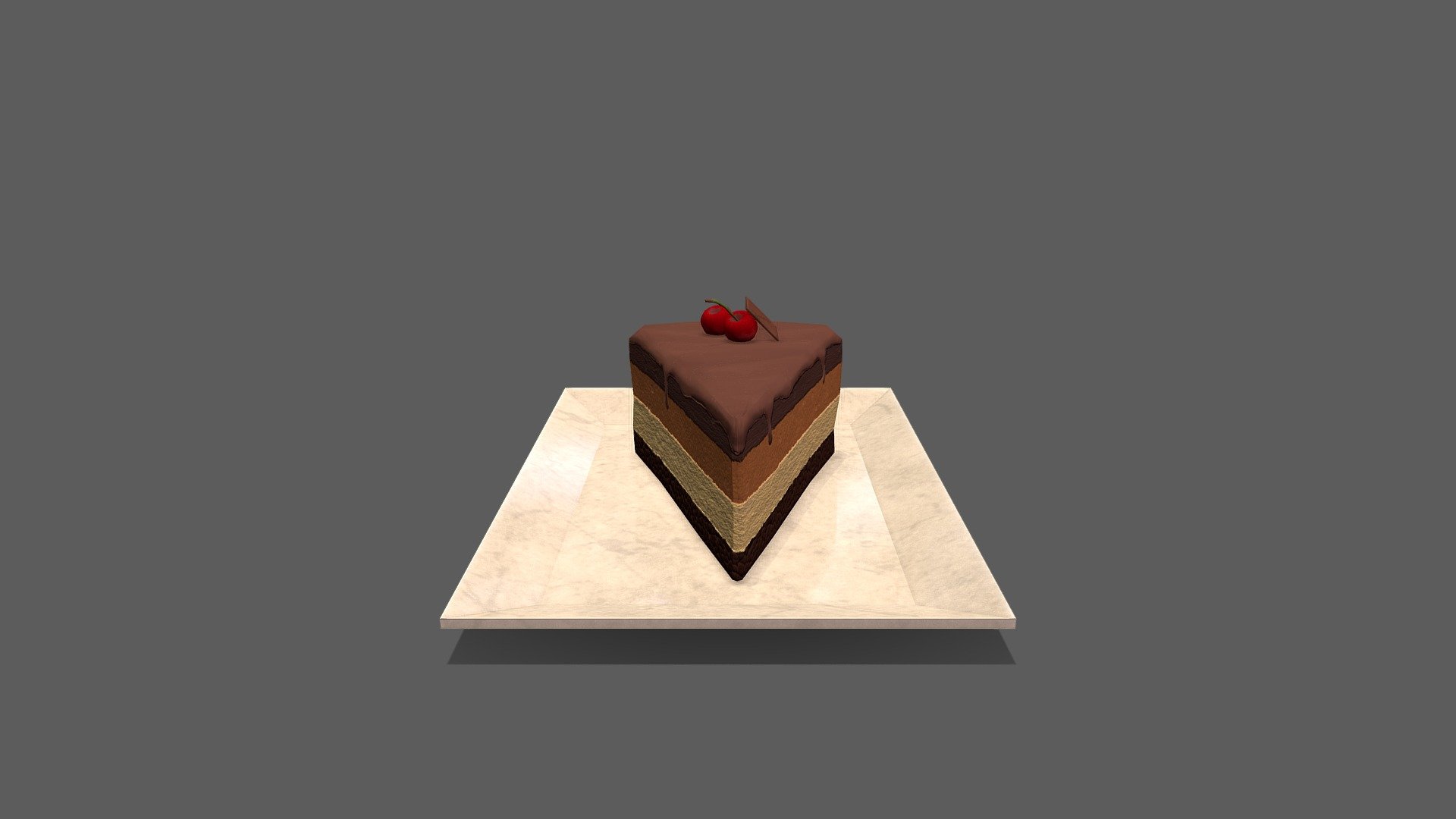 Cake_lowpoly - 3D model by Vincenzo (@VincenzoG) [1e0fc49] - Sketchfab