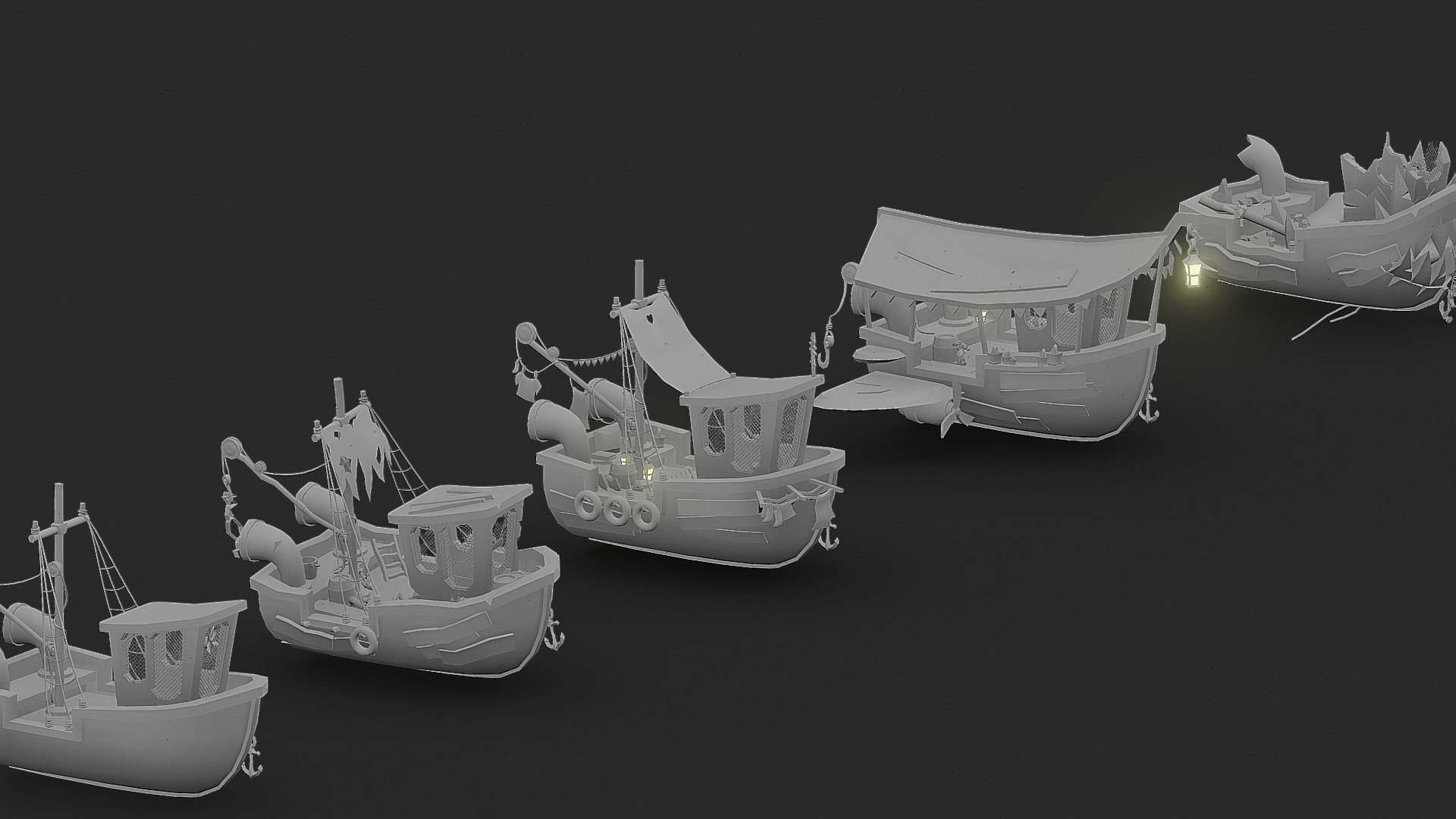 Ship drafts (5 versions) - Buy Royalty Free 3D model by Lirin_w ...