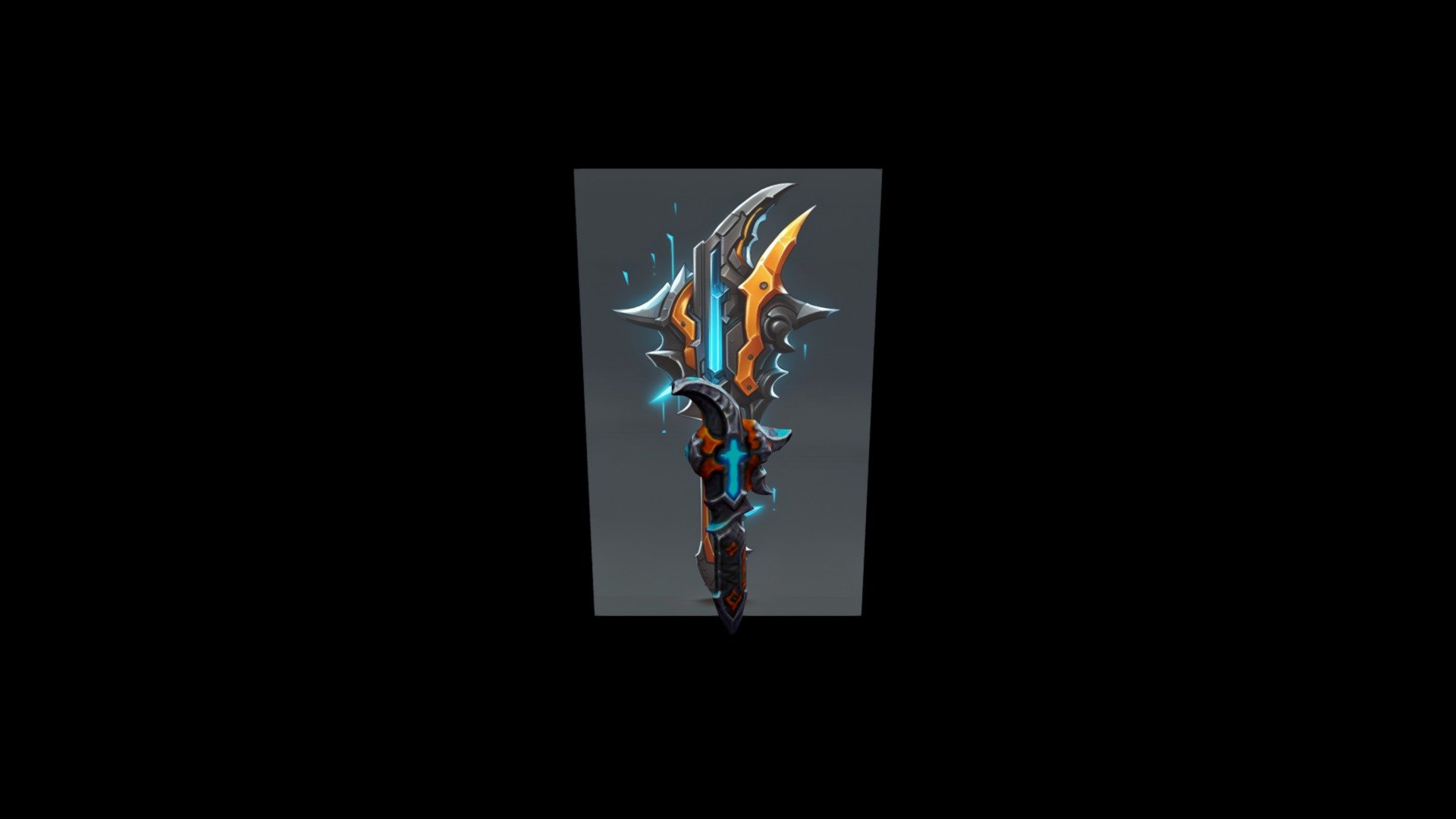 "Steampunk Sword with Orange and Blue Accents" - Download Free 3D model ...