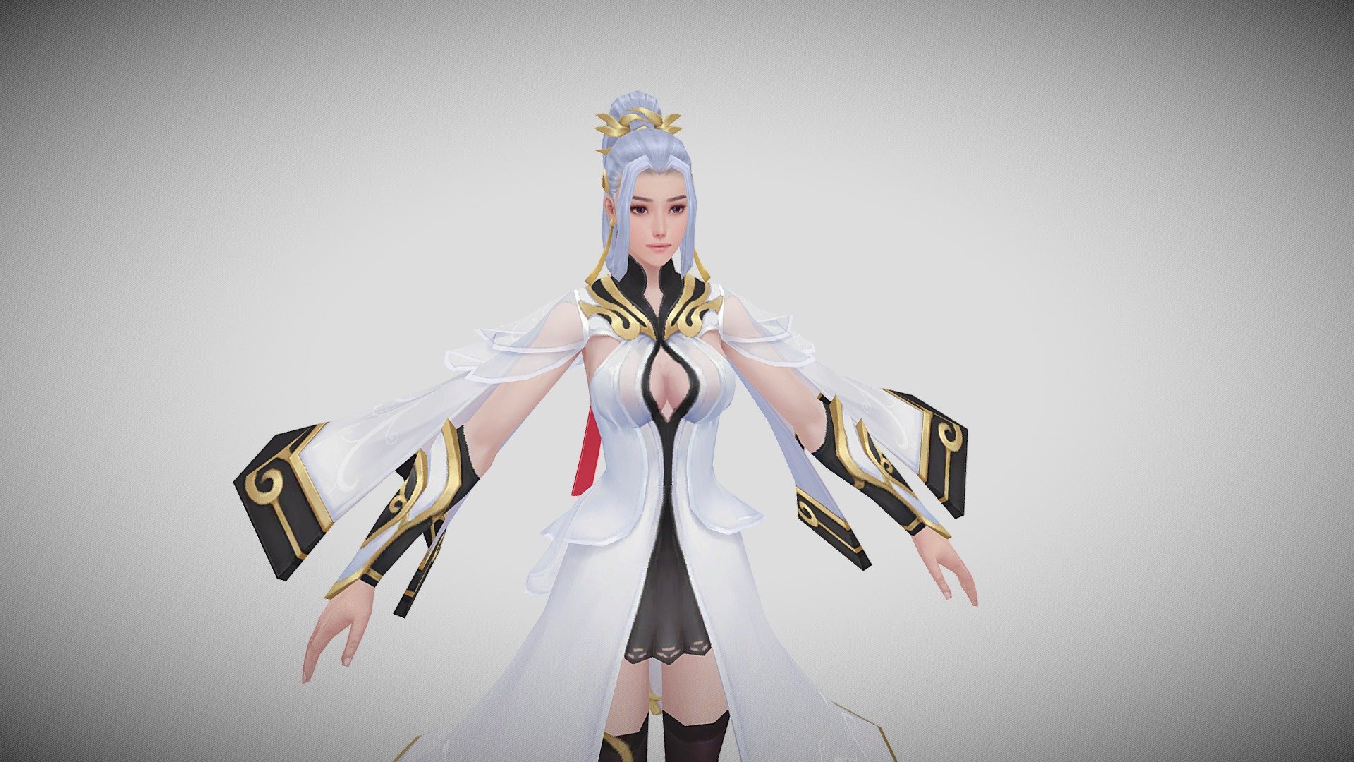Fantasy low poly female character - Download Free 3D model by ...
