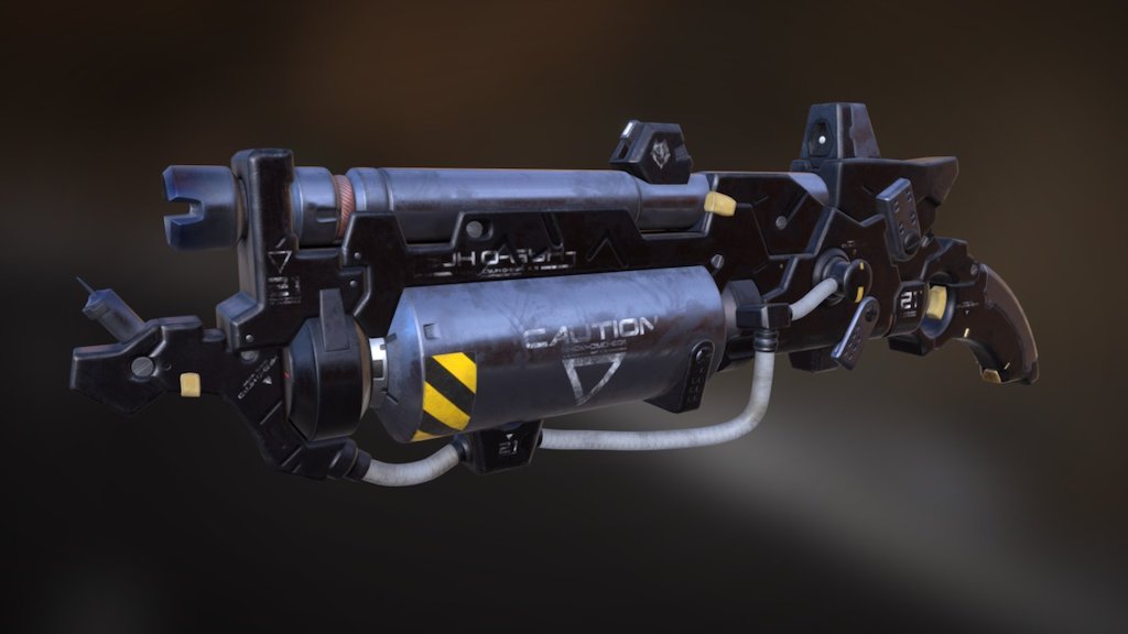 Exteel Flamethrower - 3D model by Kyrzon [1e1394b] - Sketchfab
