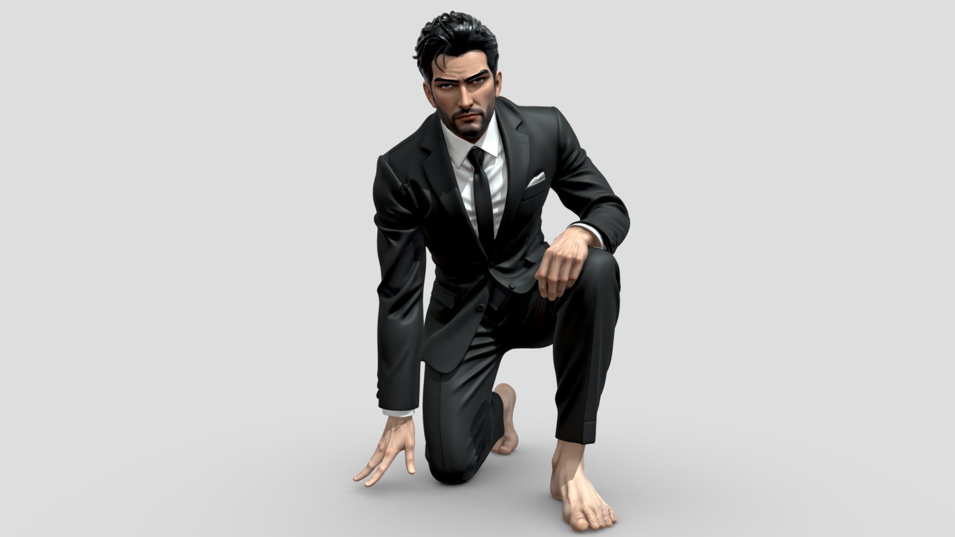 Barefoot Dan - Suspicion and Anger - Download Free 3D model by Sam Naot ...