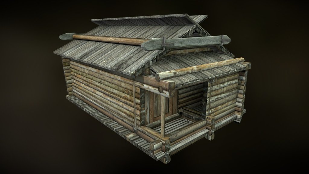 LOW poly ancient wooden house - 3D model by LOWpolyMartin (@mmoris ...