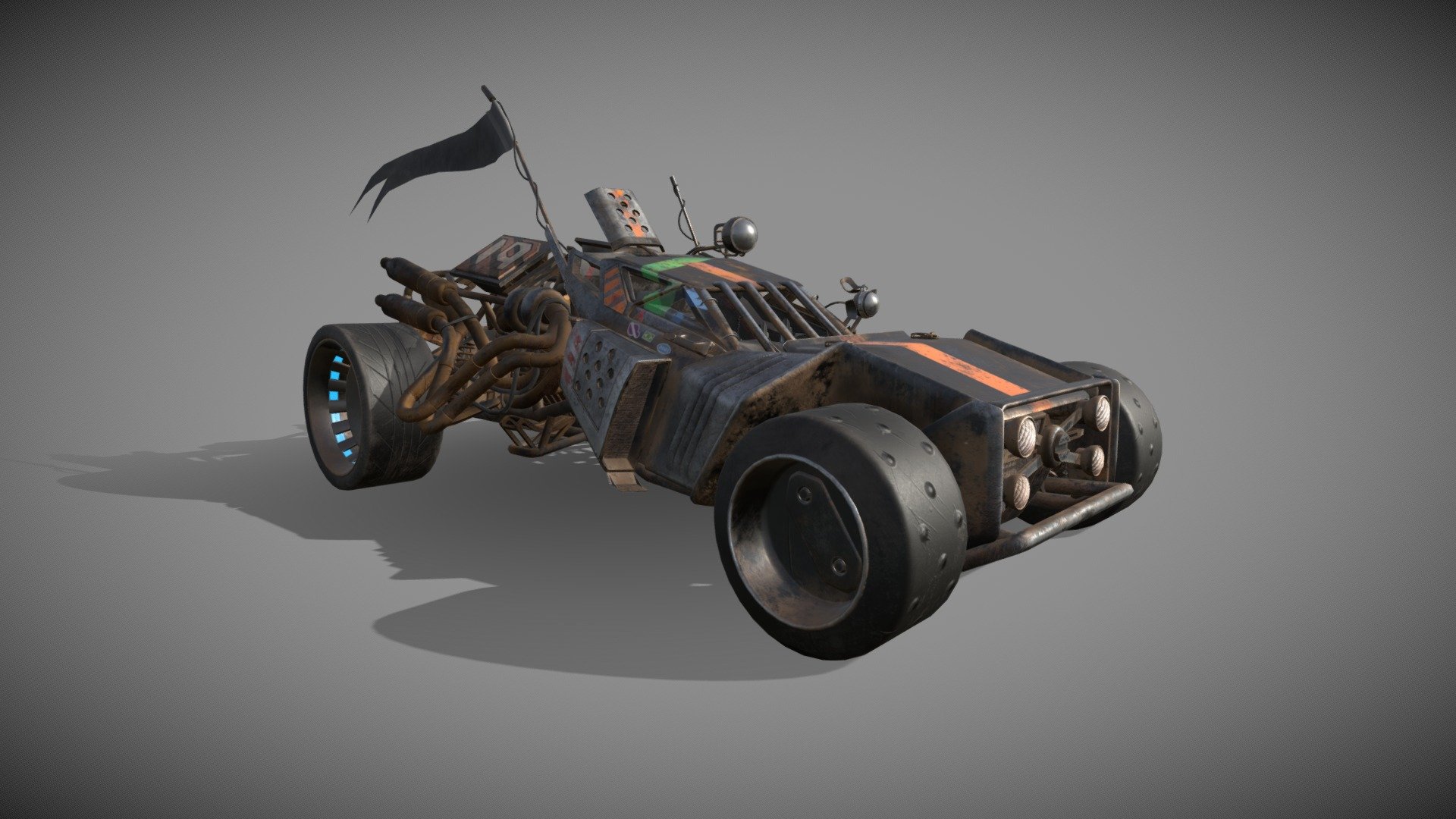 Сar from the apocalypse - 3D model by Drevun [1e1b48e] - Sketchfab