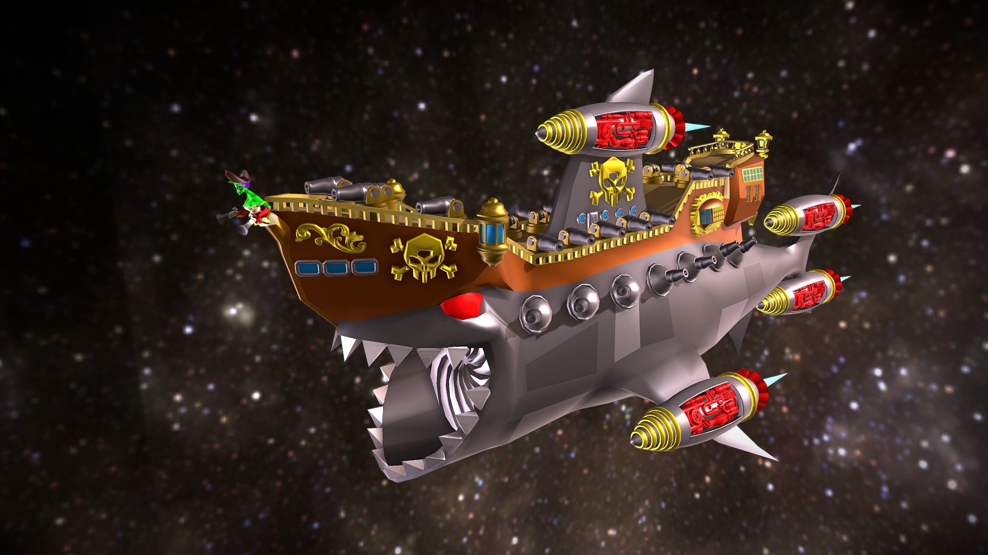 [The Wrath] 105m Space Pirate Raid Cruiser - Download Free 3D model by ...