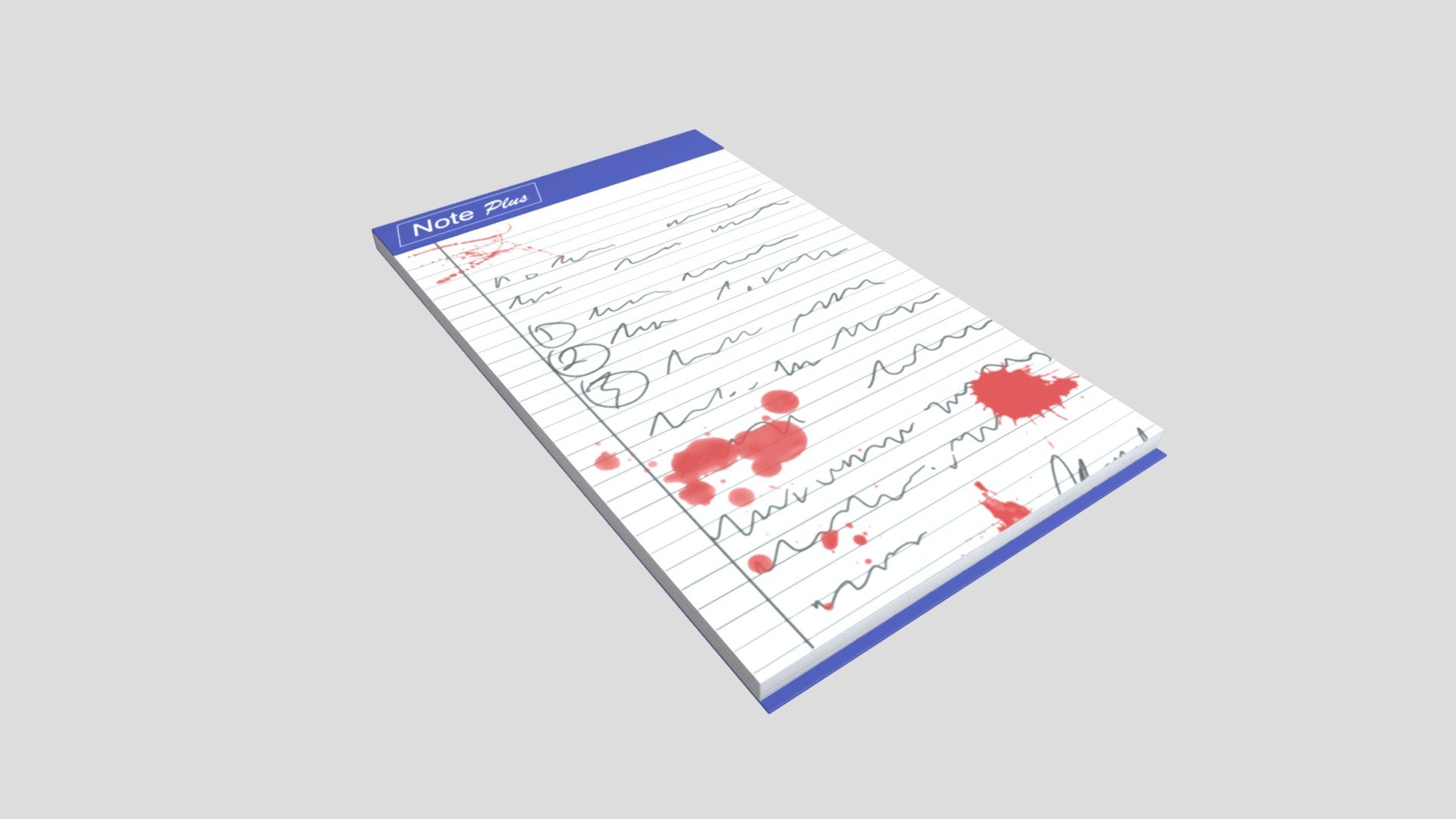 Notepad (Bloody) - Download Free 3D model by Justin.Foley [1e1e62b ...