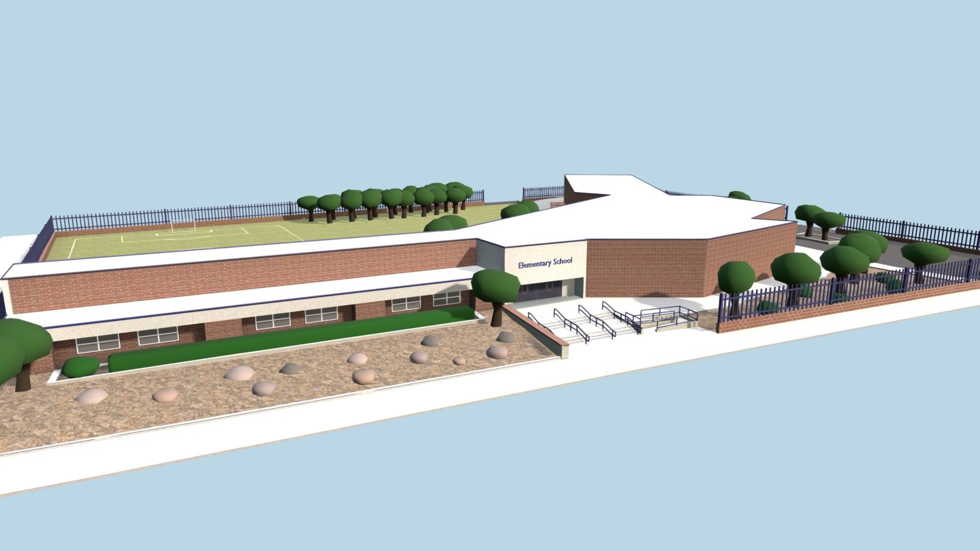 Bloom Elementary School - 3D model by gluttonia [1e1f72d] - Sketchfab