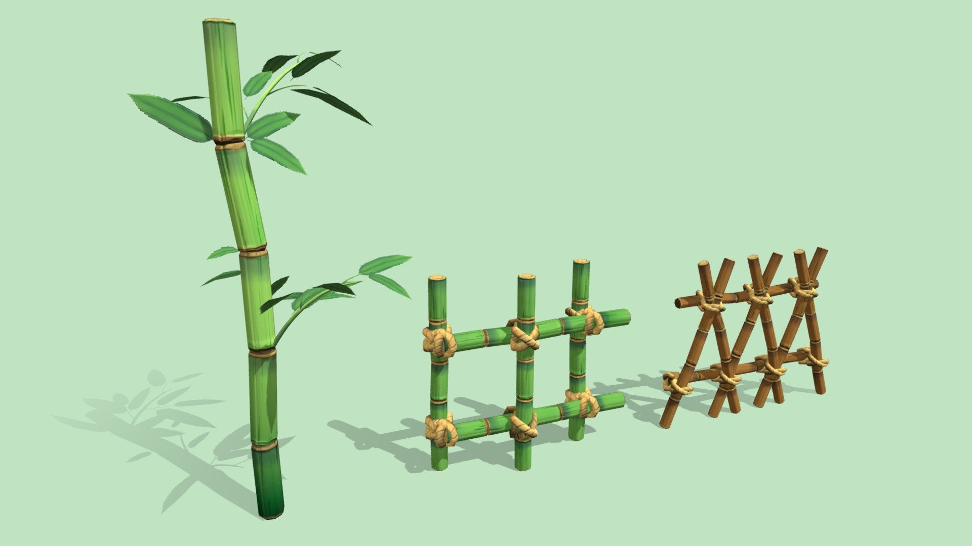 Bamboo and Fences - Buy Royalty Free 3D model by enyagerber [1e222db ...