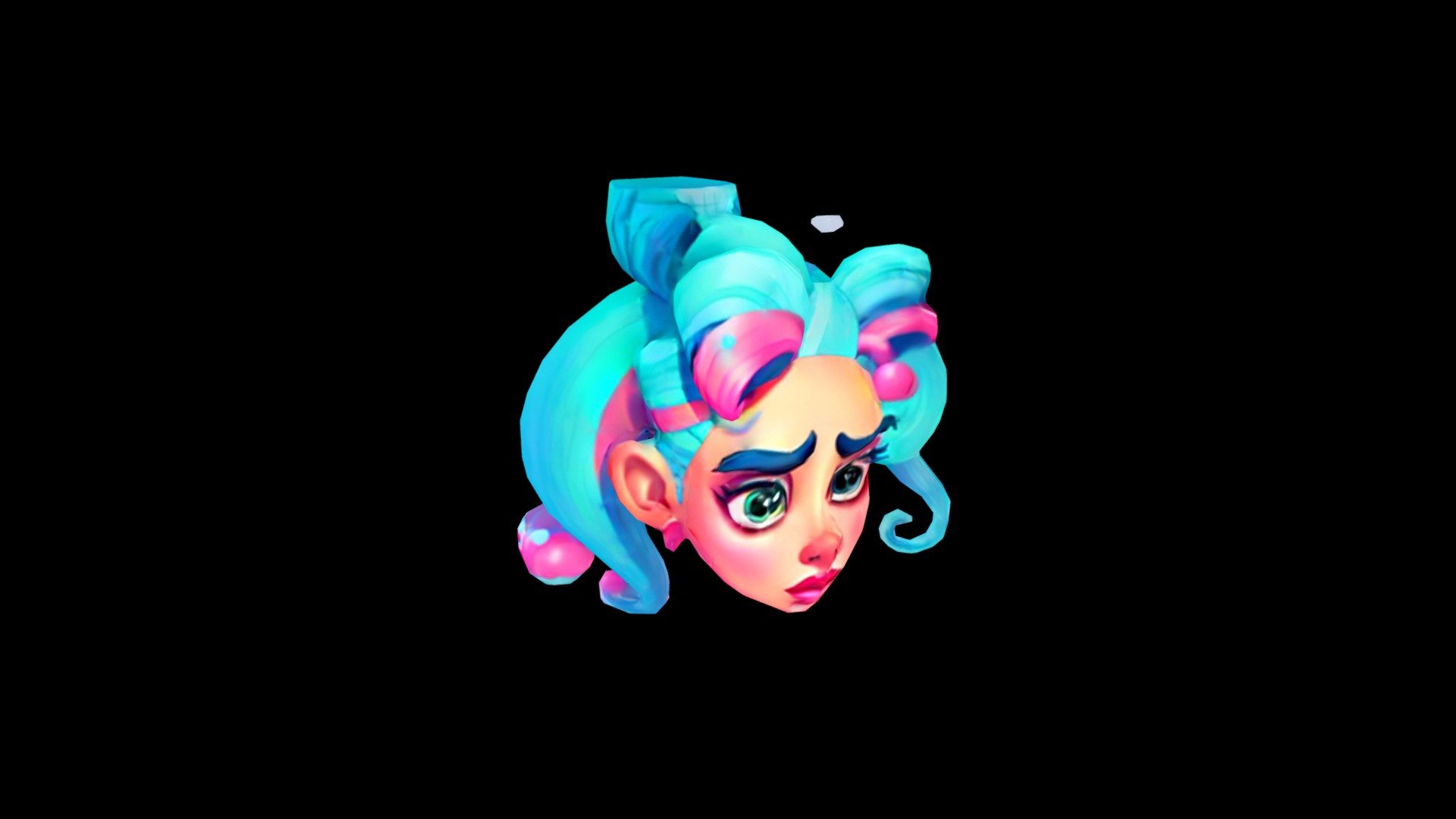 "Magenta Happy Eye Art A Playful Cartoon Paintin - Download Free 3D ...