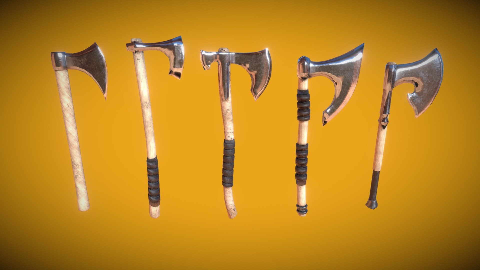 Real World - Medieval Axes - Buy Royalty Free 3D model by ...