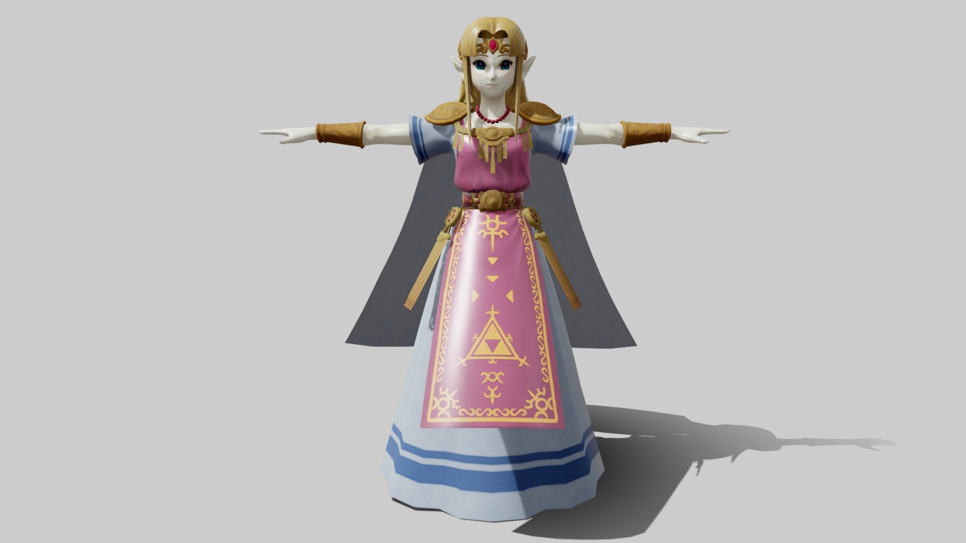 Zelda - Download Free 3D model by 雨宮レン (@oscar3dmodel) [1e2afb0 ...