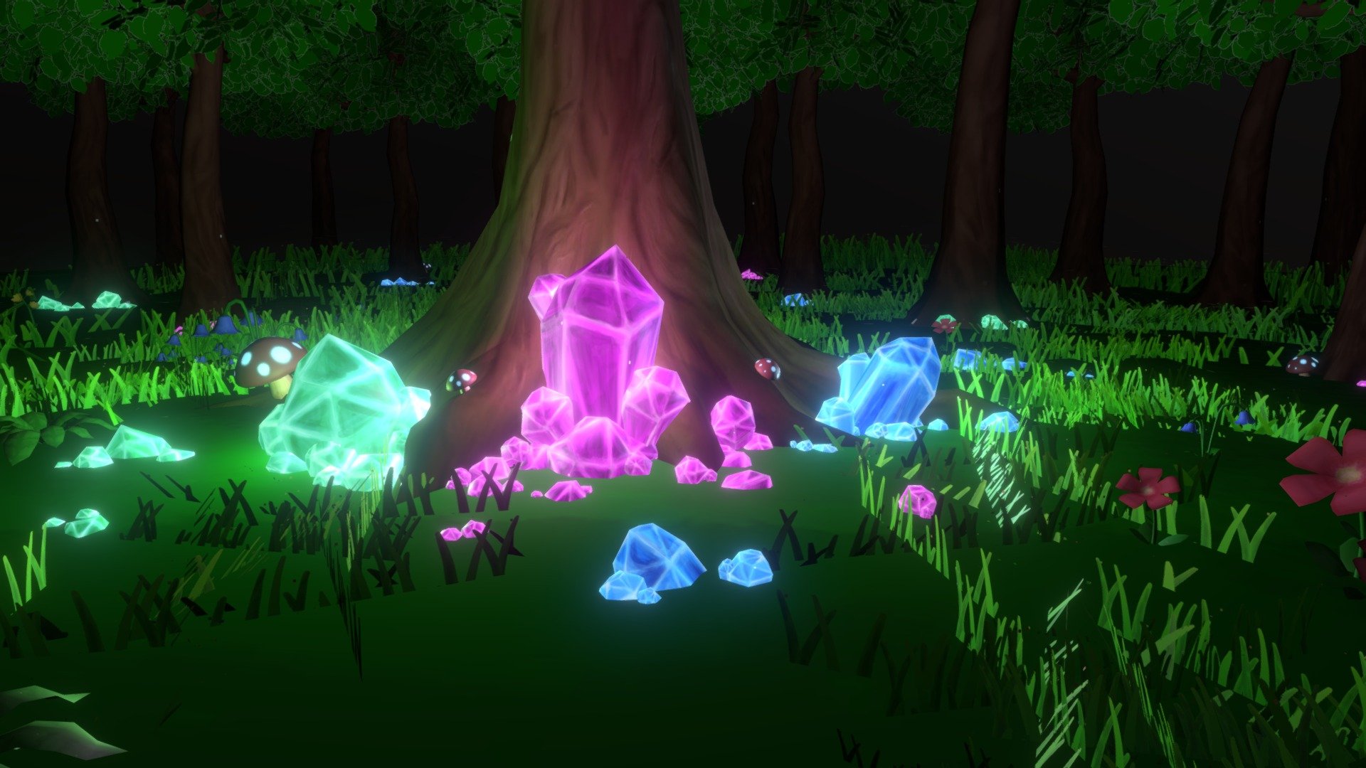 CrystalForest - 3D model by panic1125 [1e2c8c8] - Sketchfab