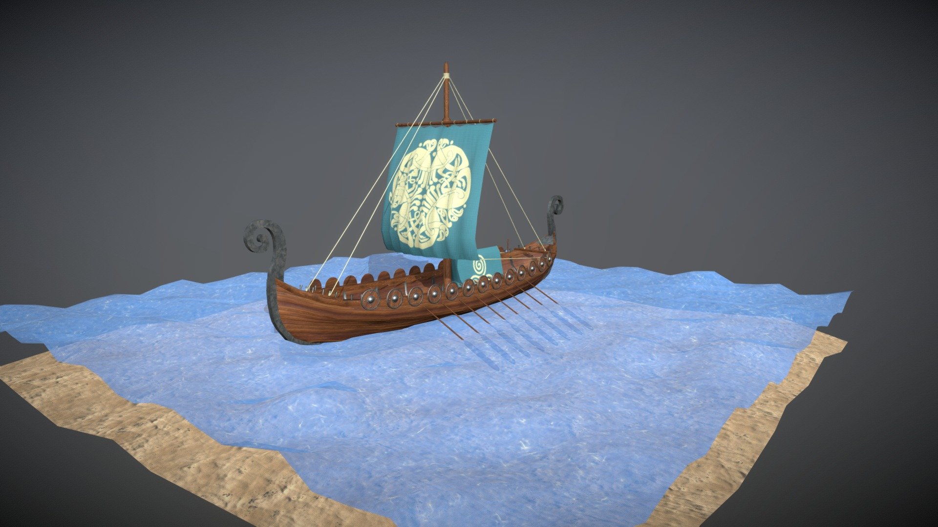 Drakkar - 3D model by MarcoConfente [1e2dfd1] - Sketchfab