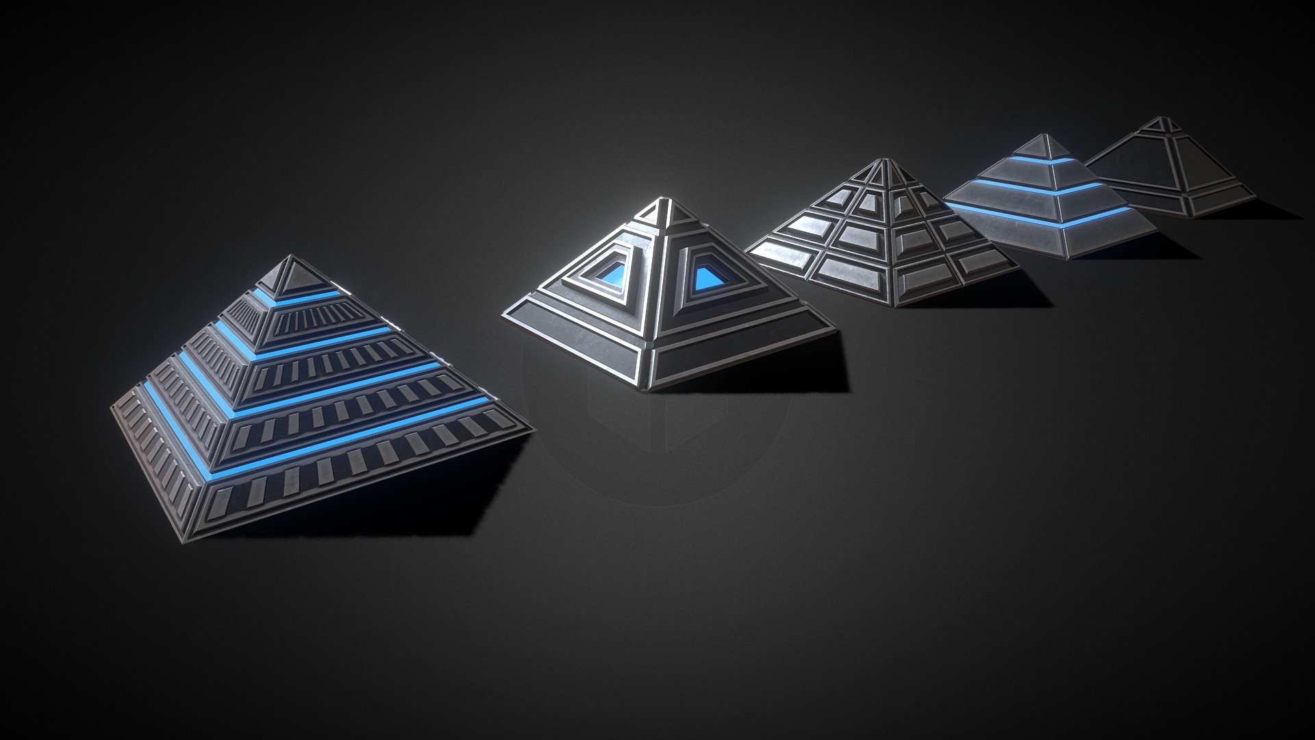 Sci- Fi Pyramid Metal (Part One) - Buy Royalty Free 3D model by Md ...