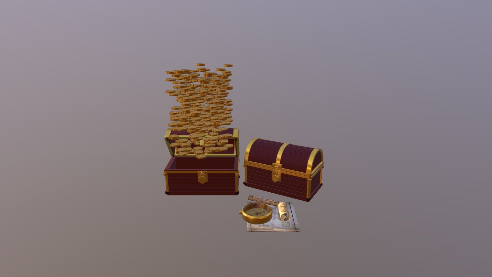 Golden Box - 3D model by Selahattin Cin (@selahattincin) [1e32246 ...