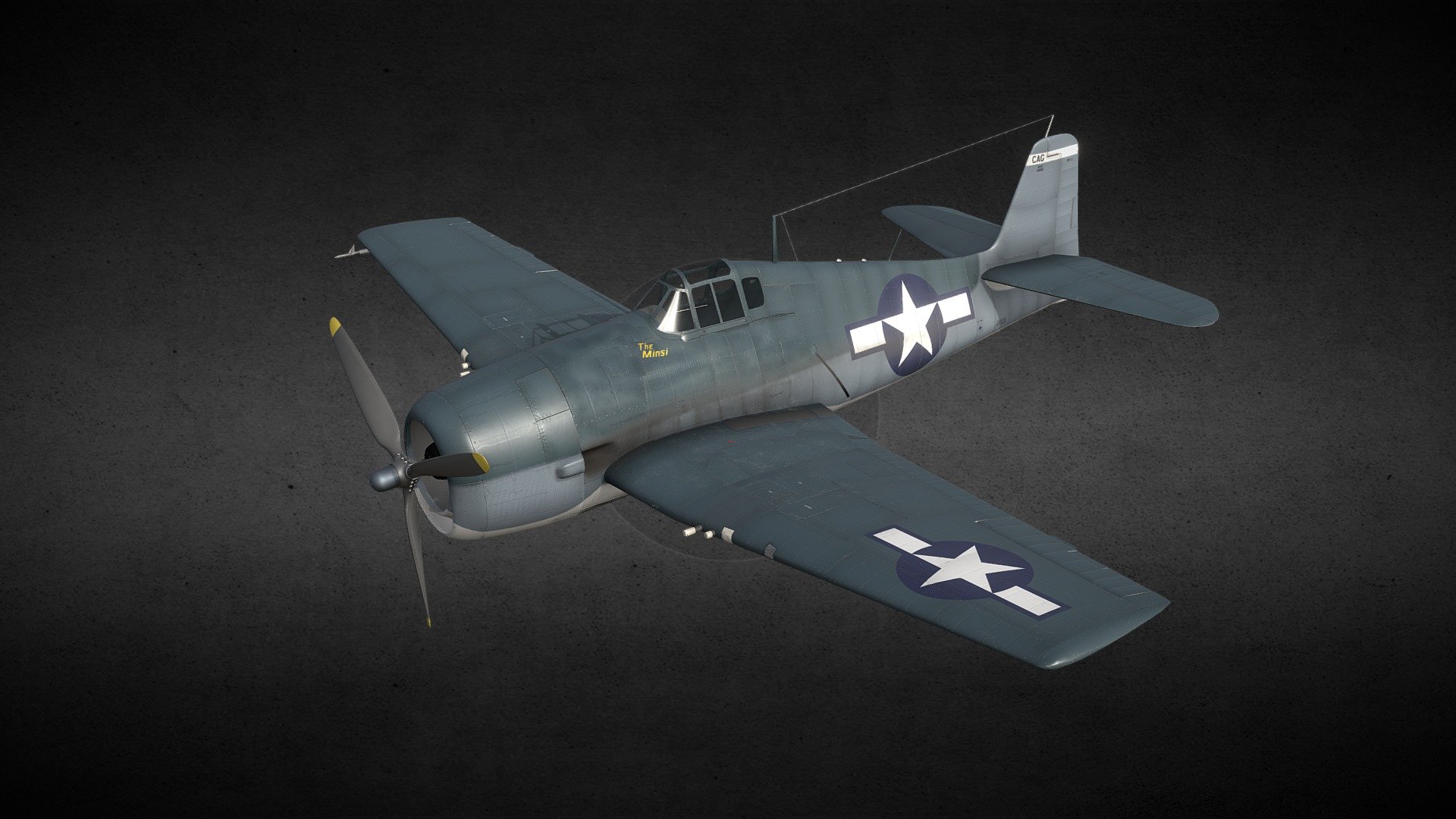 F6F-3 Hellcat, VF-15 USS Essex - 3D model by Hangar.b.productions ...