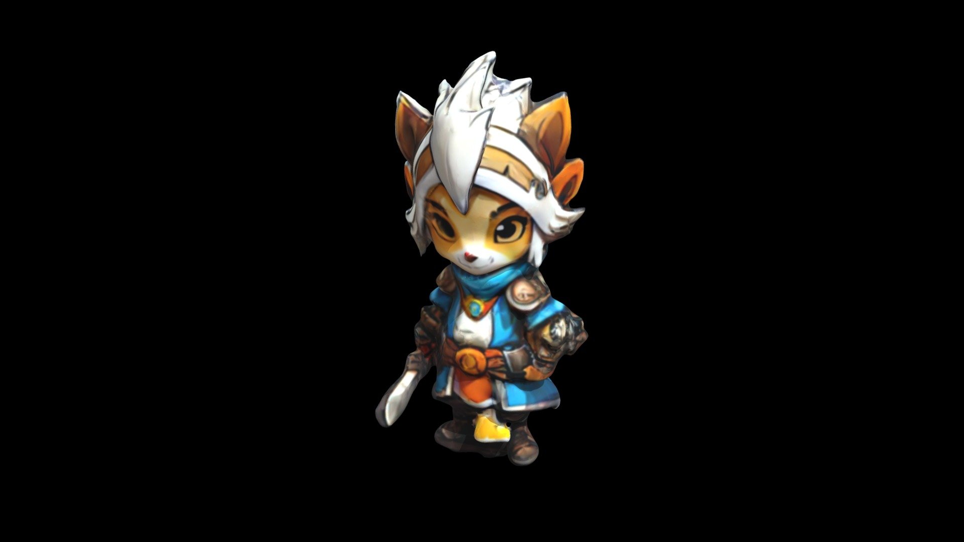 "An adventurous hero stands ready for battle " - Download Free 3D model ...
