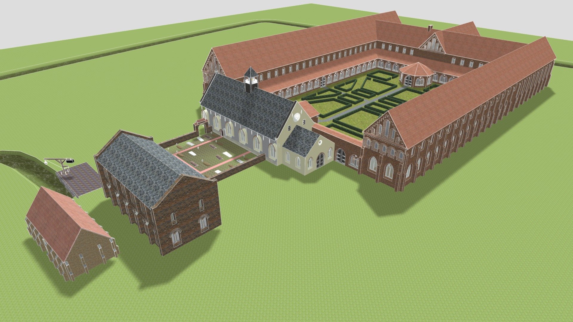 Klooster Yesse - 3D model by smartmobiletour [1e38cd0] - Sketchfab