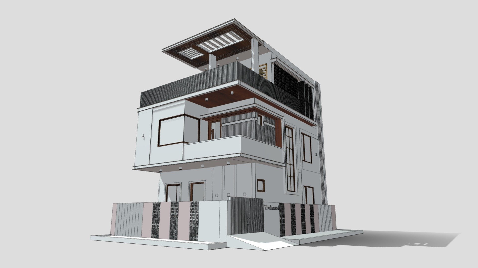 25x40 Corner house - 3D model by niteshs9291 [1e3b376] - Sketchfab